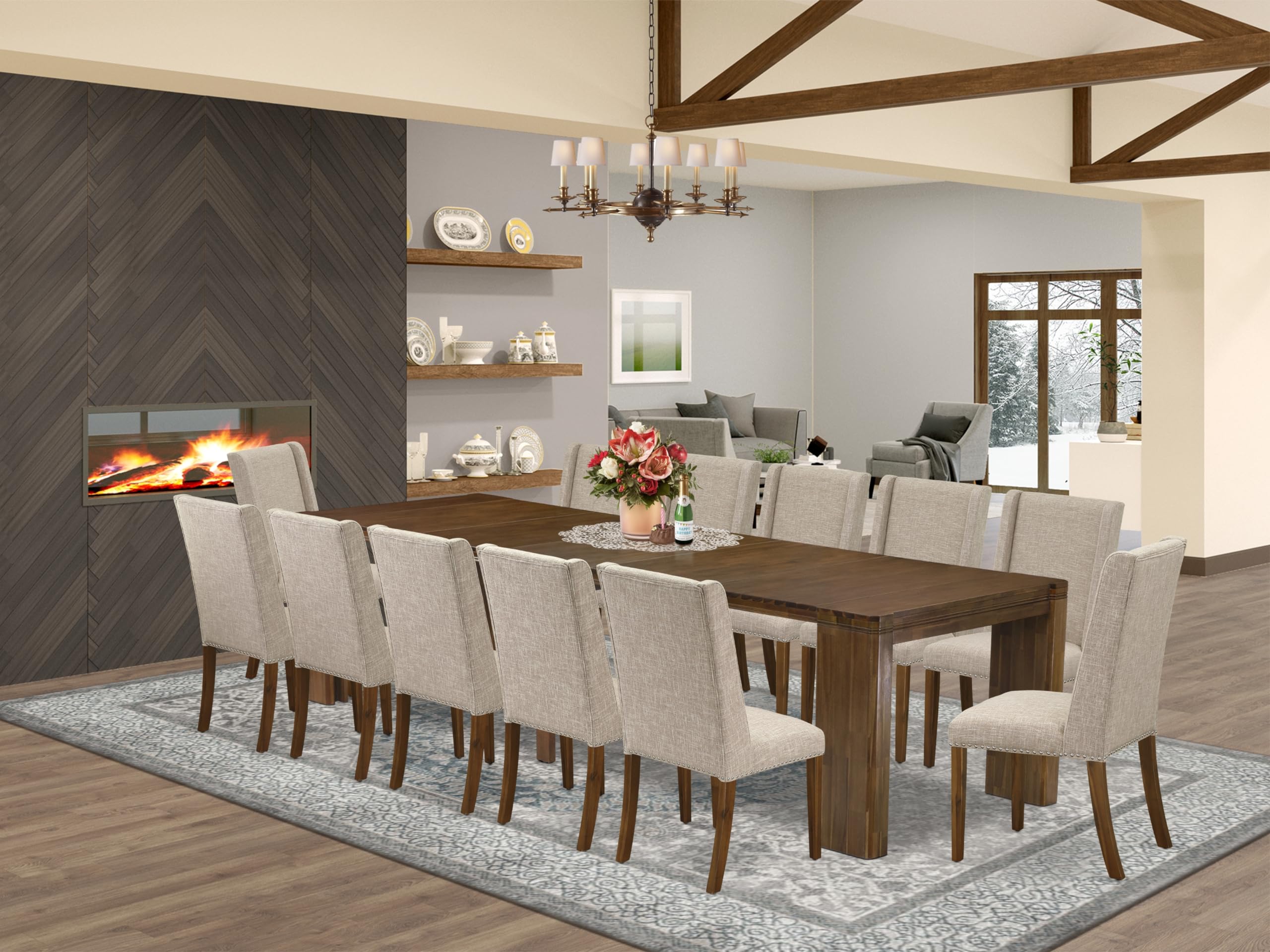 Amazon.com - Luxe by East West Furniture - X12FL-008-04 - 13 Pieces ...