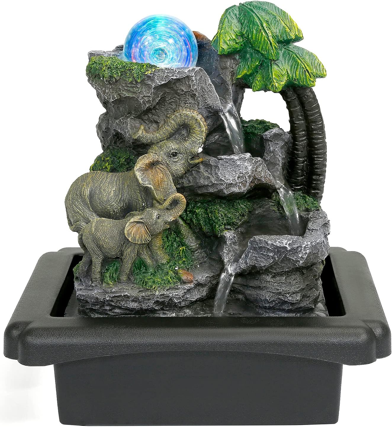 Amazon.com: WICHEMI Tabletop Fountain Waterfall Fountain Indoor of ...