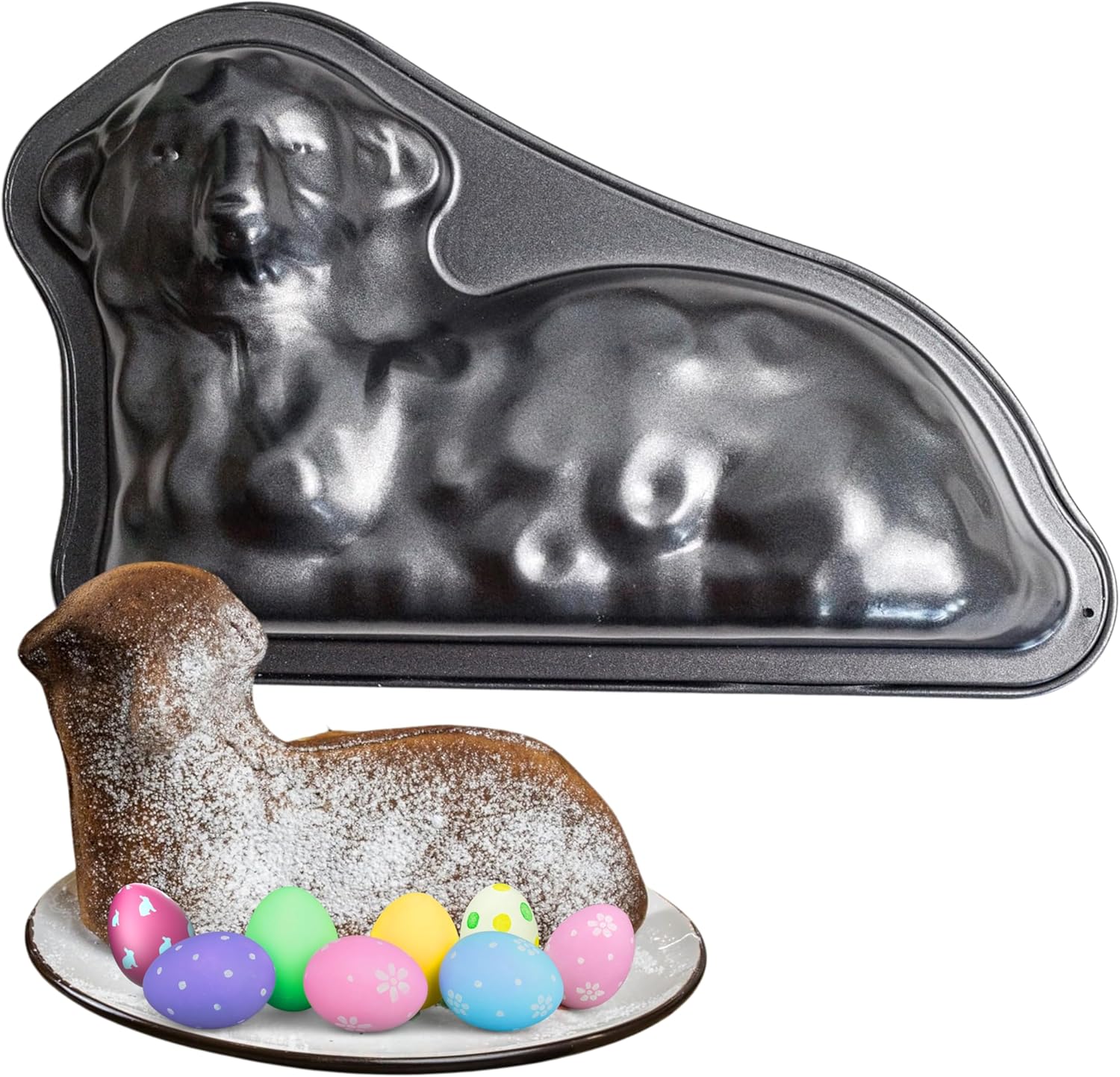 Amazon.com: KIBS Group Lamb Cake Mold - 3D Easter Lamb Cake Pan, 9.8" x ...