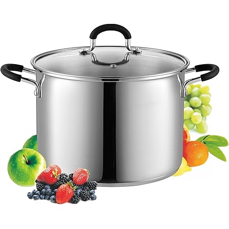 Amazon.com: NutriChef 8 Quart Stainless Steel Cookware Stockpot - Heavy ...
