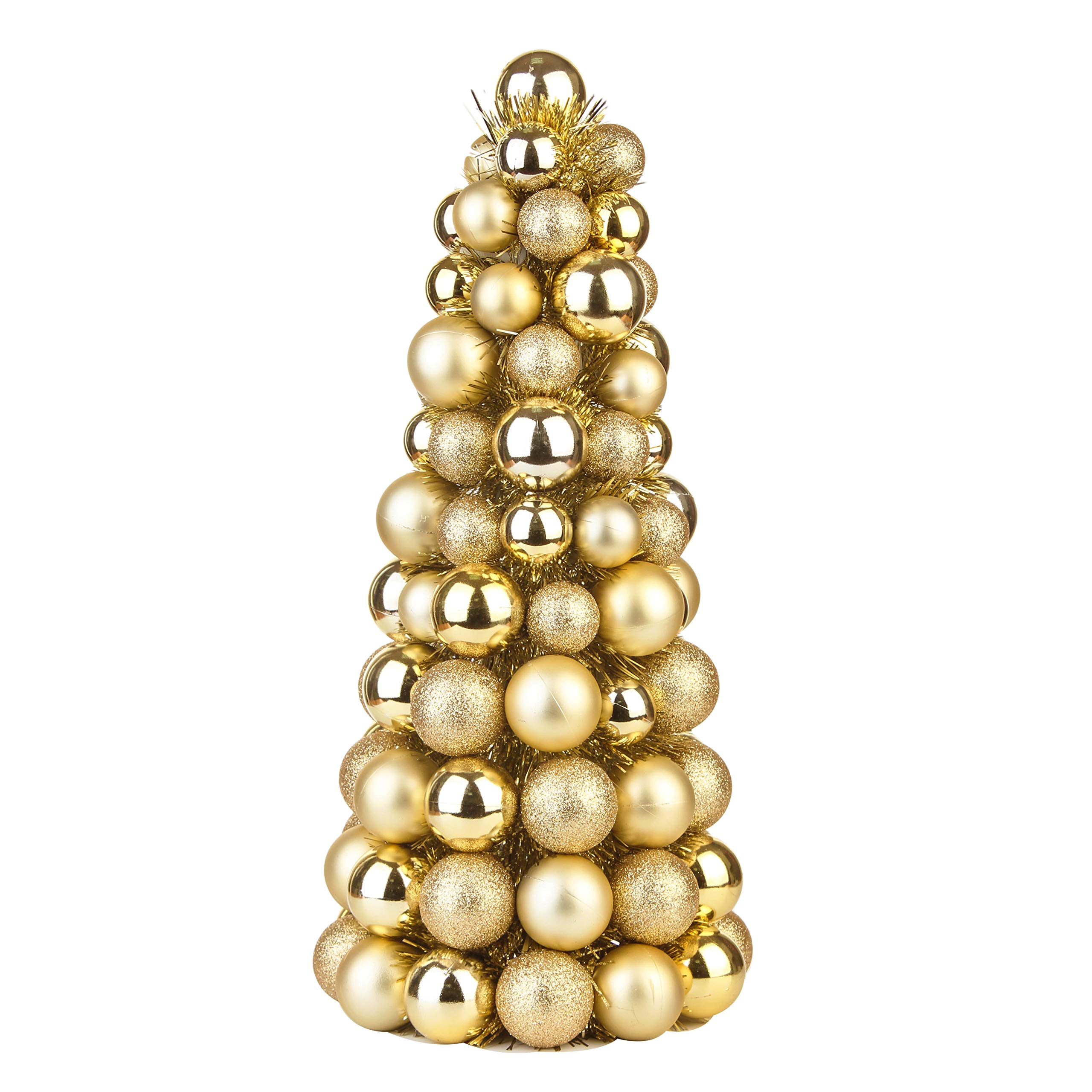 Costyleen 16 Inch Christmas Ball Tree Fireplace Table Decoration Home ...