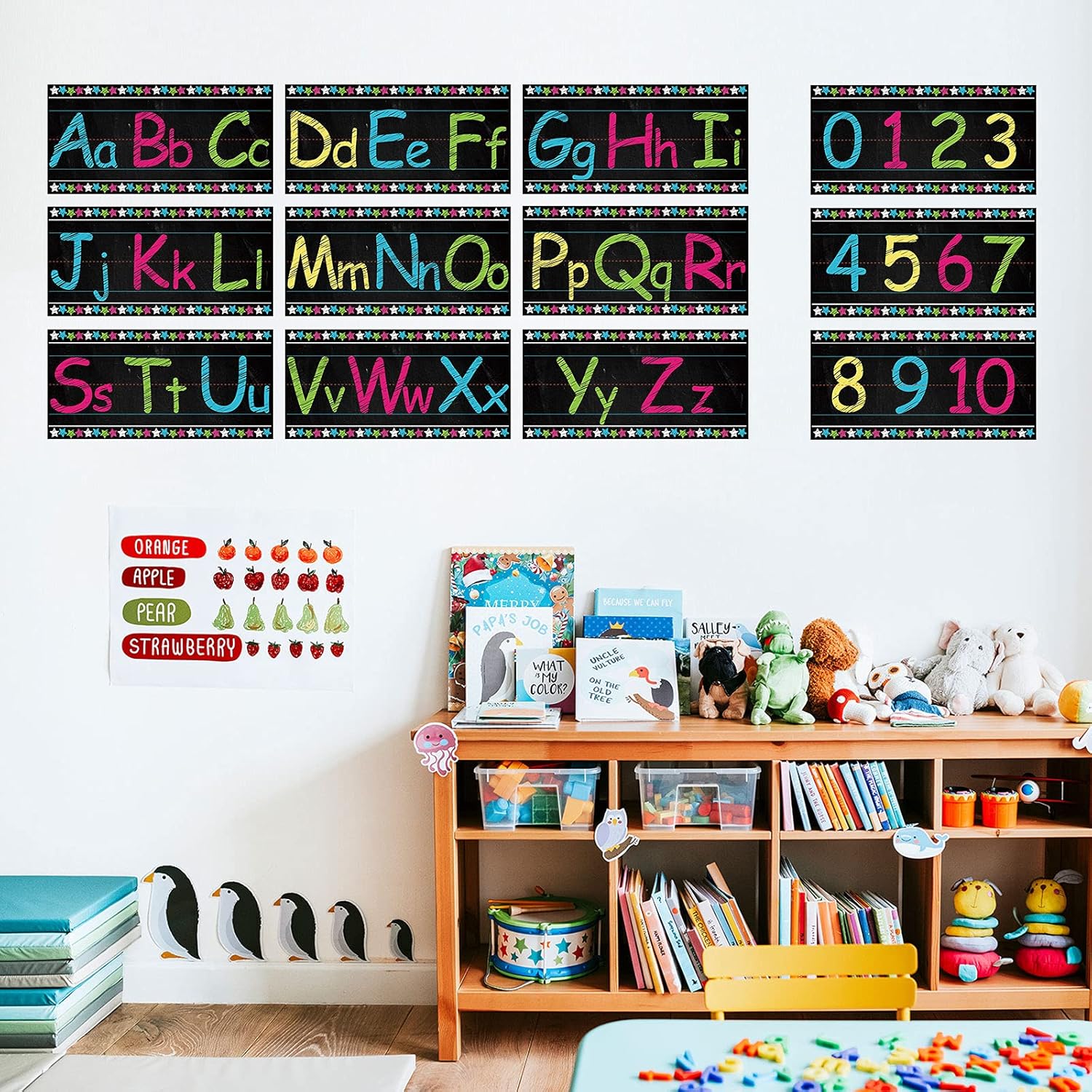 Alphabet Bulletin Board Strips Set Alphabet Wall Strip Number Bulletin ...