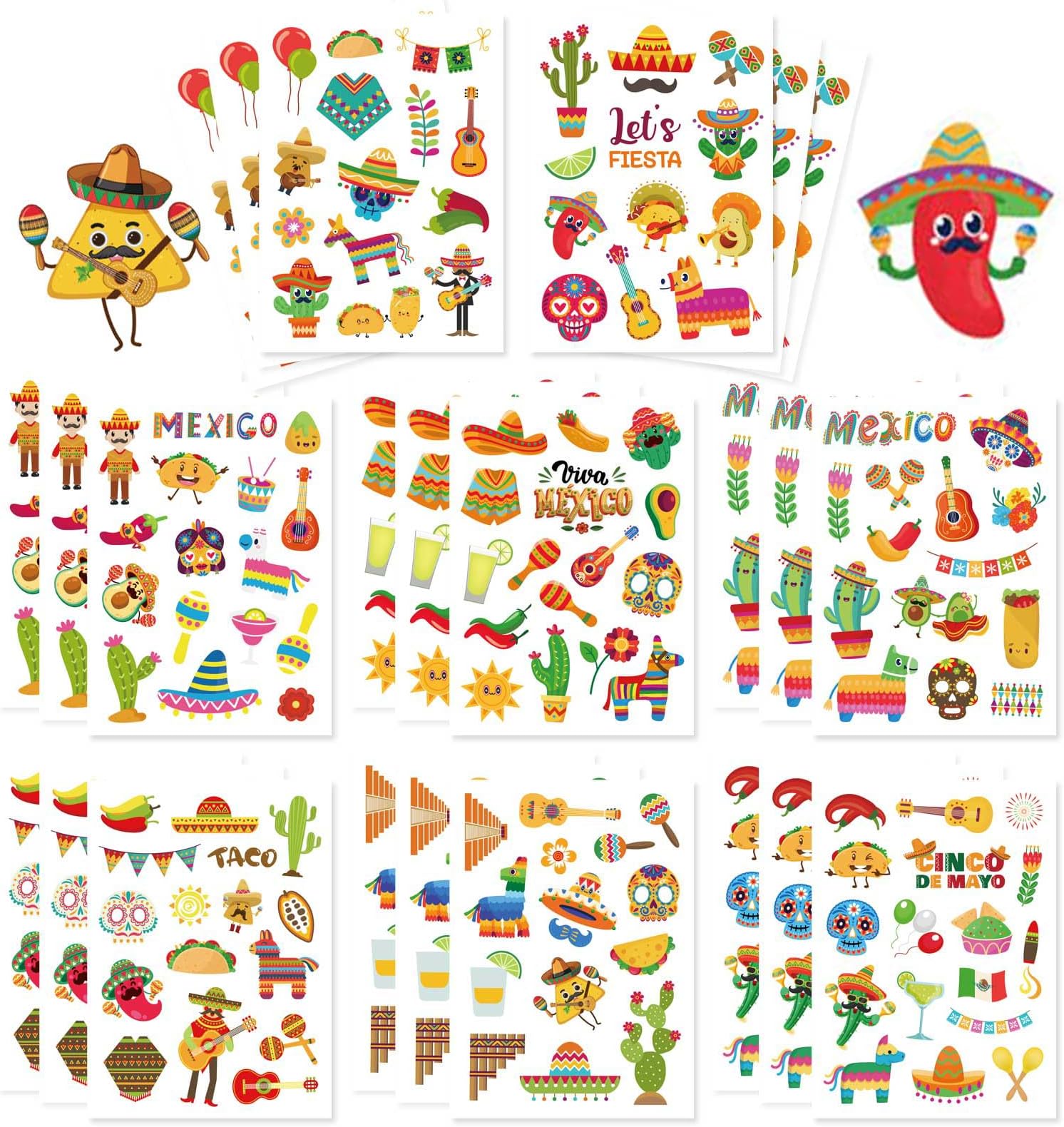 Amazon.com: Cinco De Mayo Stickers for Kids, 236Pcs Funny Mexican ...