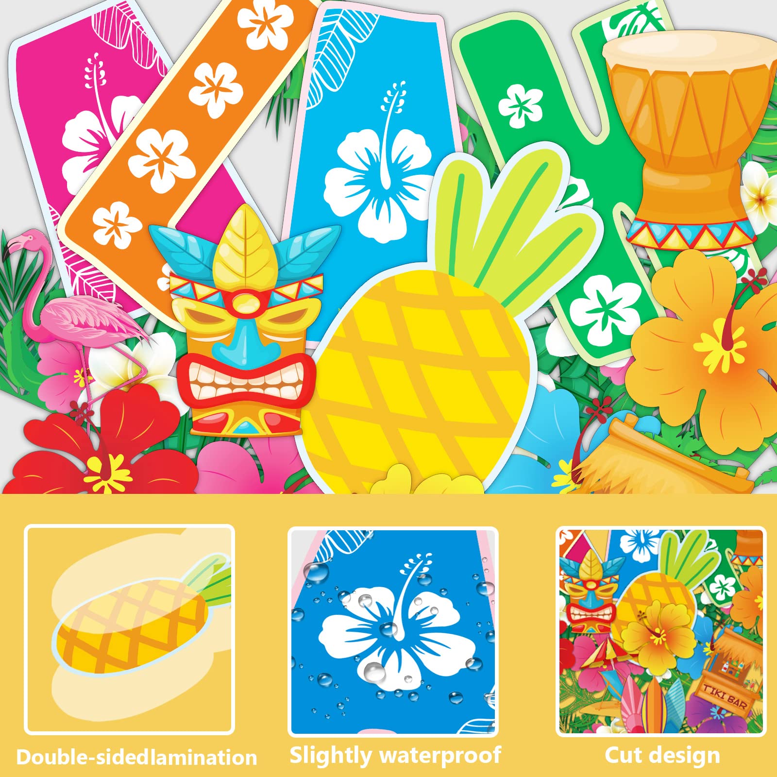 Snapklik.com : Summer Bulletin Board Aloha Cutouts Tropical Tiki ...