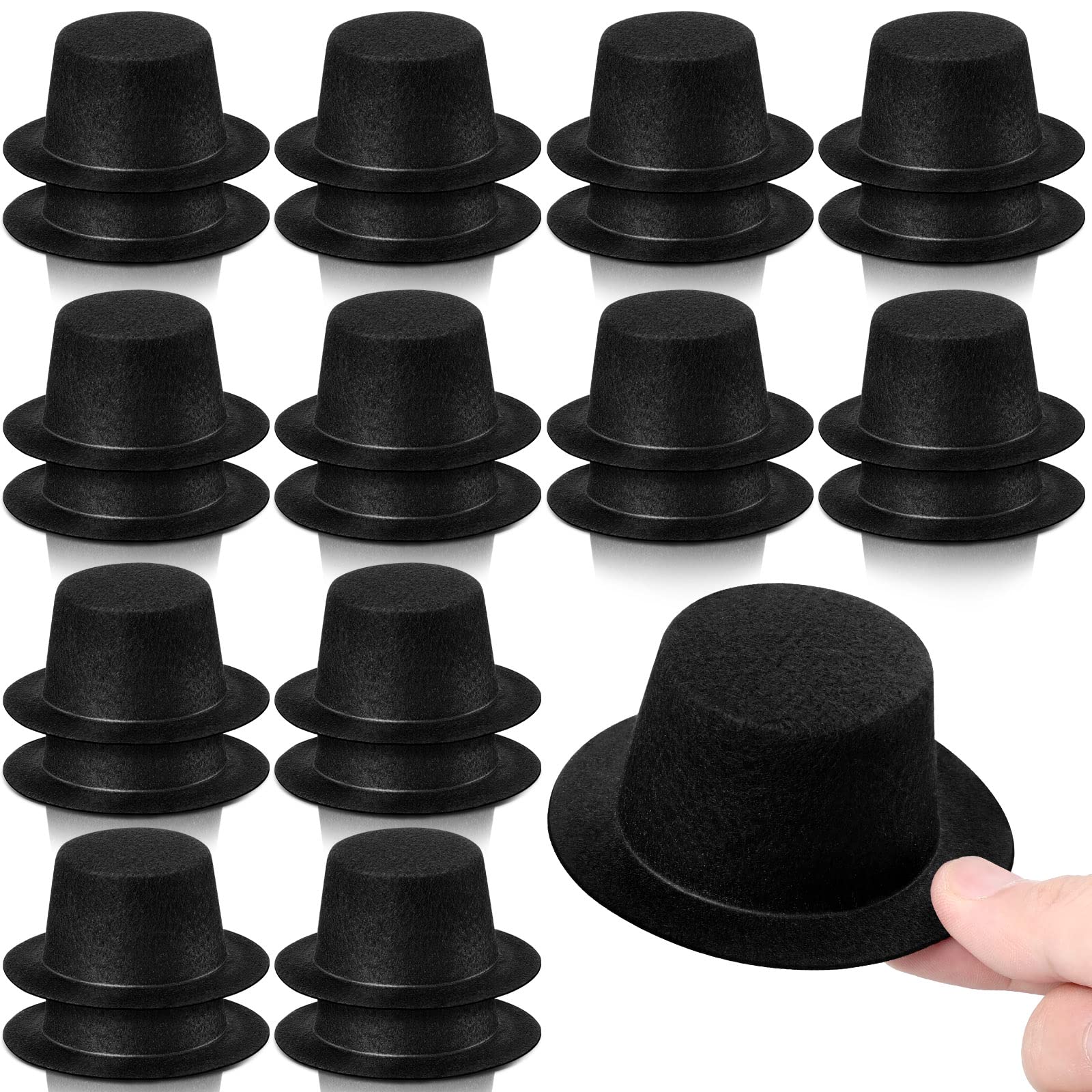Amazon.com: Hungdao 24 Pcs mini top hat for crafts 1.6 Inch Christmas ...