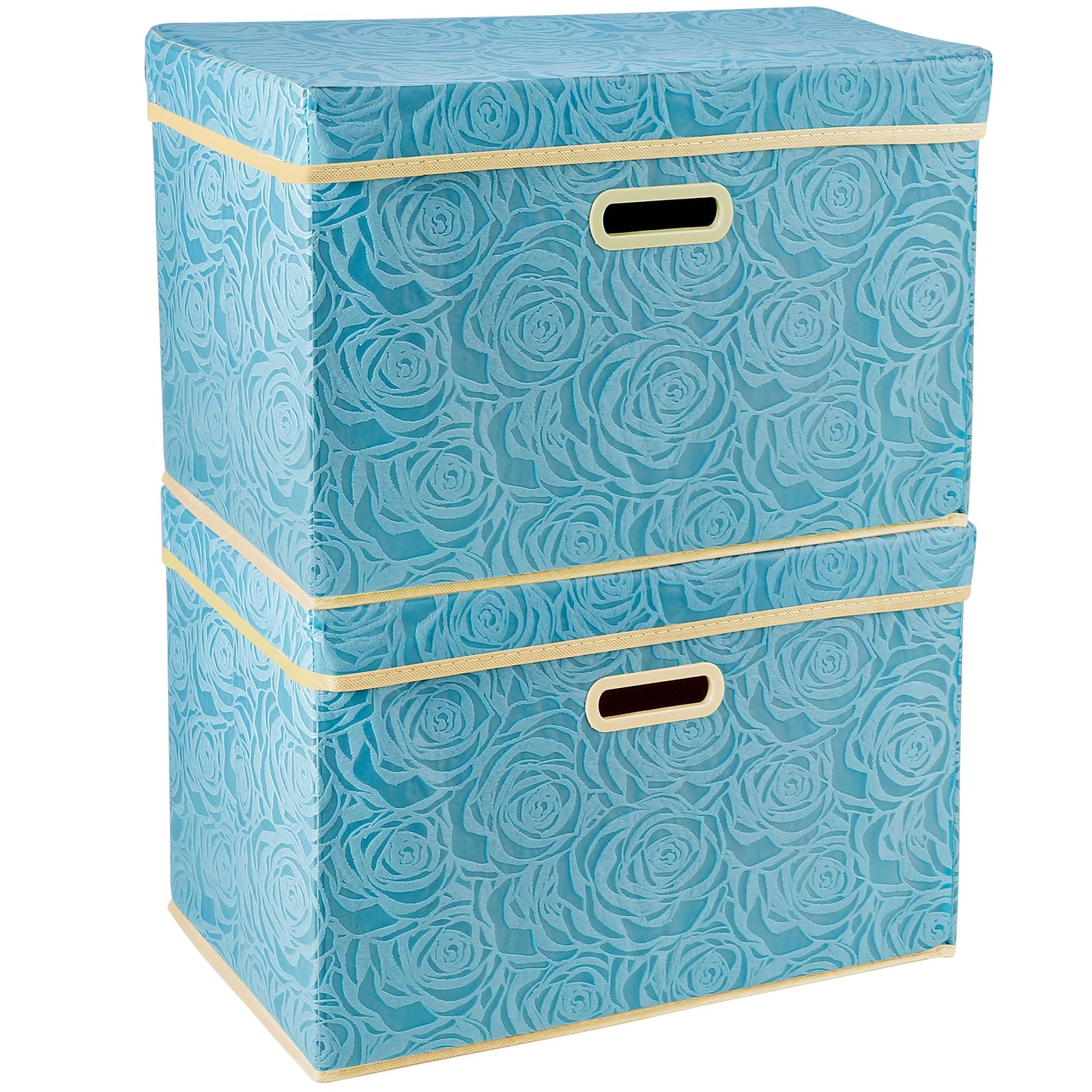 Amazon.com - Fassave Foldable Storage Bins with Lids, 2 Packs Fabric ...