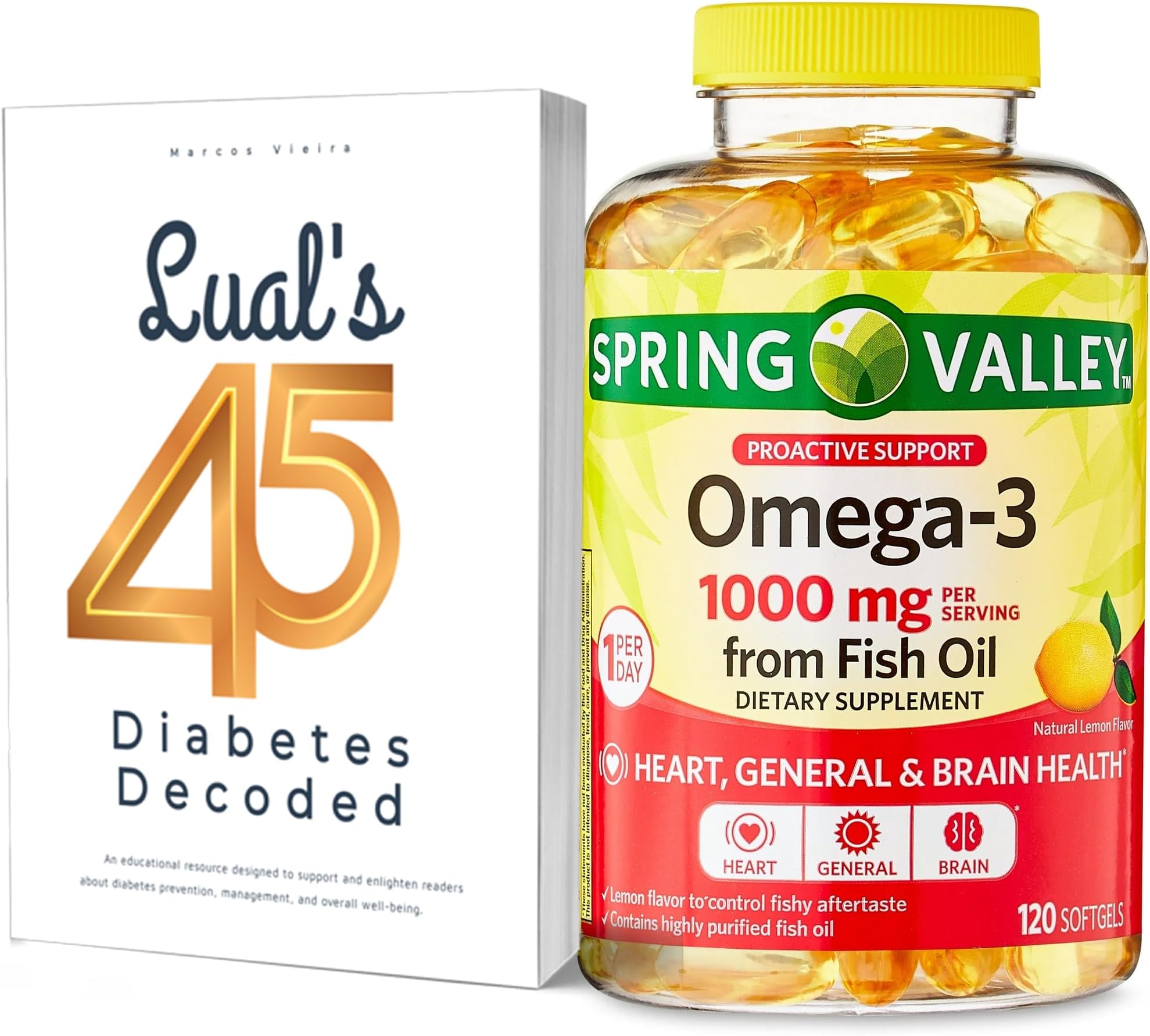 Amazon.com: Spring Valley Omega-3 1000mg from Fish Oil Dietary ...