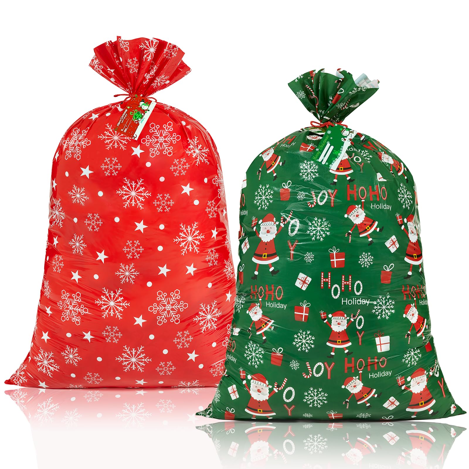 Amazon.com: OYATON Extra Large Christmas Gift Bags 56"x 36" - Festive ...