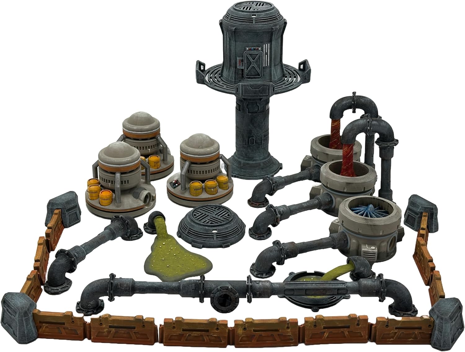 Amazon.com: Legion Terrain - Imperial Refinery 3'x3' Table - Miniature ...