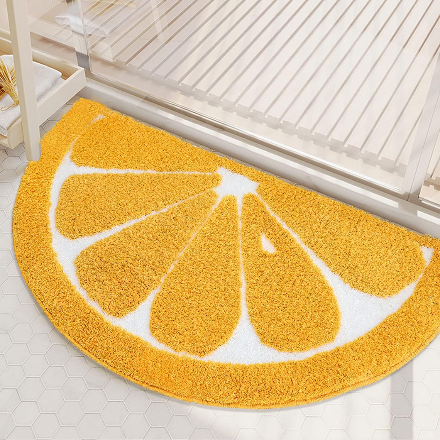 Amazon.com: AKTHA Semicircle Bathroom Mat, Home Entrance Rug, Absorbent ...