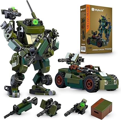 Amazon.com: MyBuild Mecha Frame Armed Forces 7002 - Ajax Mech and Army ...