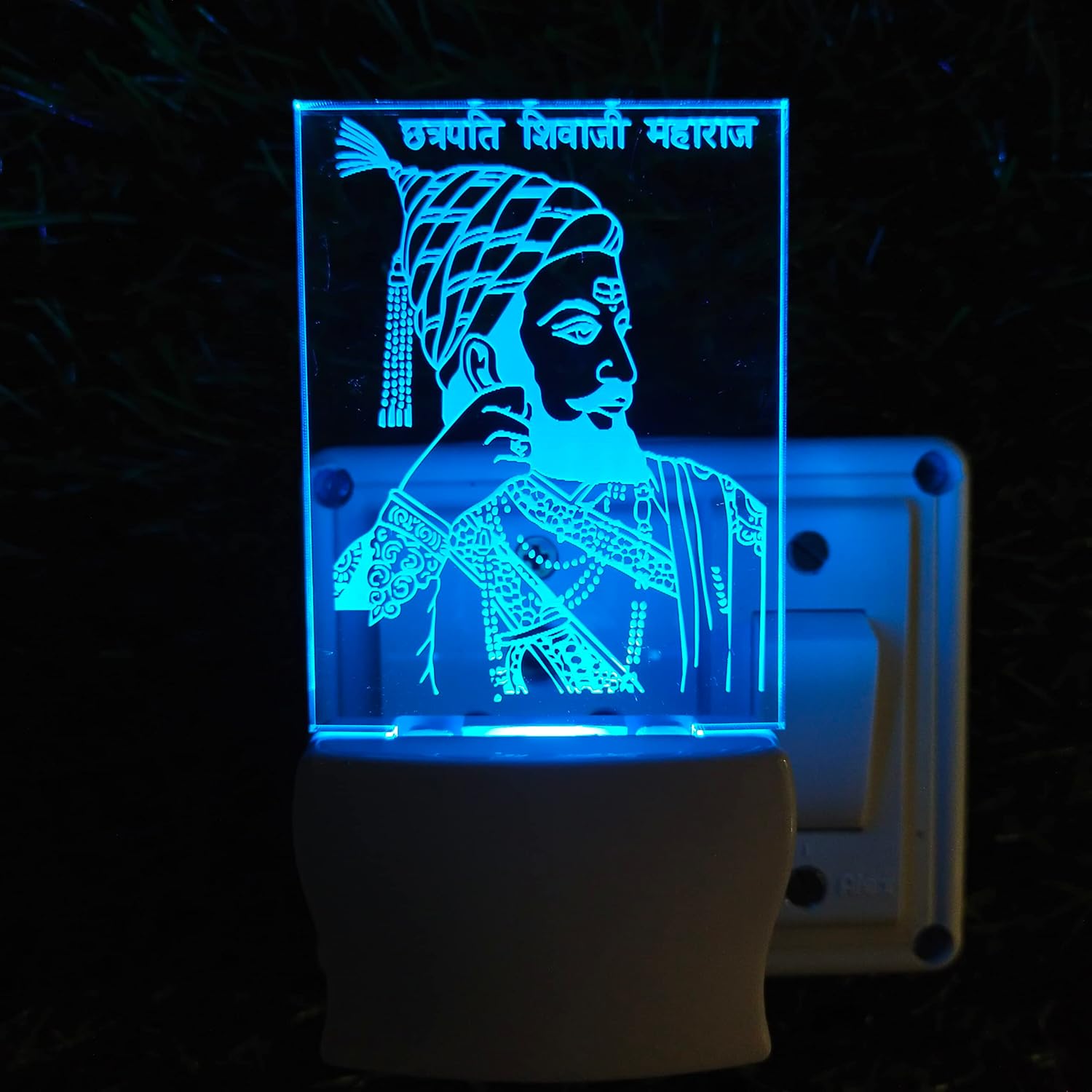 Buy Talgo CHHATRAPATI SHIVAJI MAHARAJ 3D Optical Illusion Acrylic Night ...