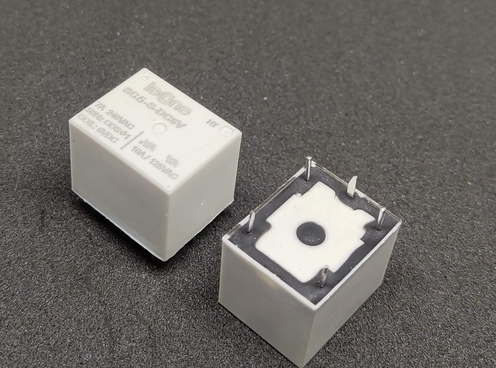 INVENTO 2pcs 6V DC Relay 5 Pin 6V 7A Current Sugar Cube PCB Mount Relay ...