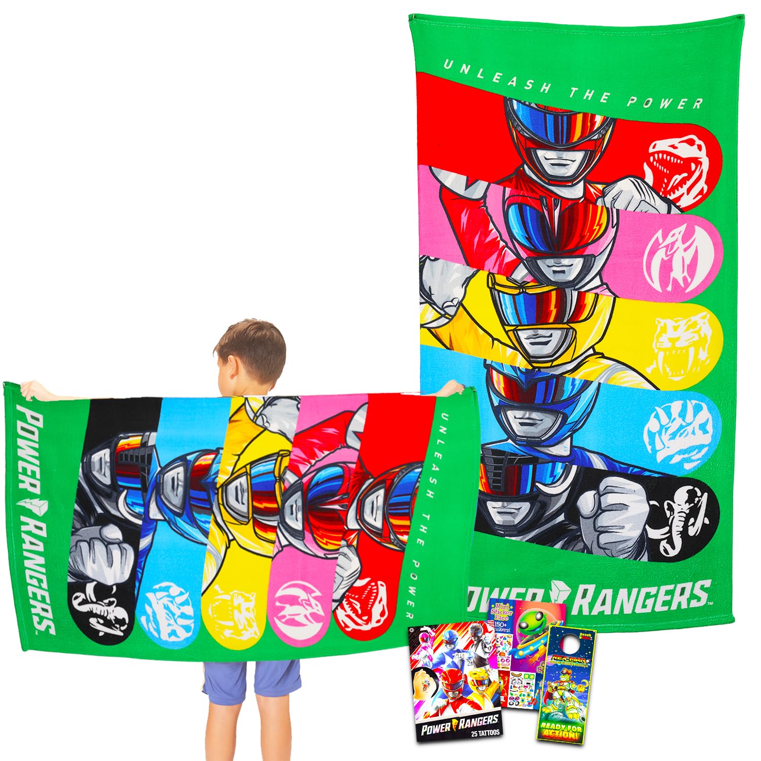 Amazon.com: Power Rangers Towel Set for Kids - Bundle with 27" x 54 ...
