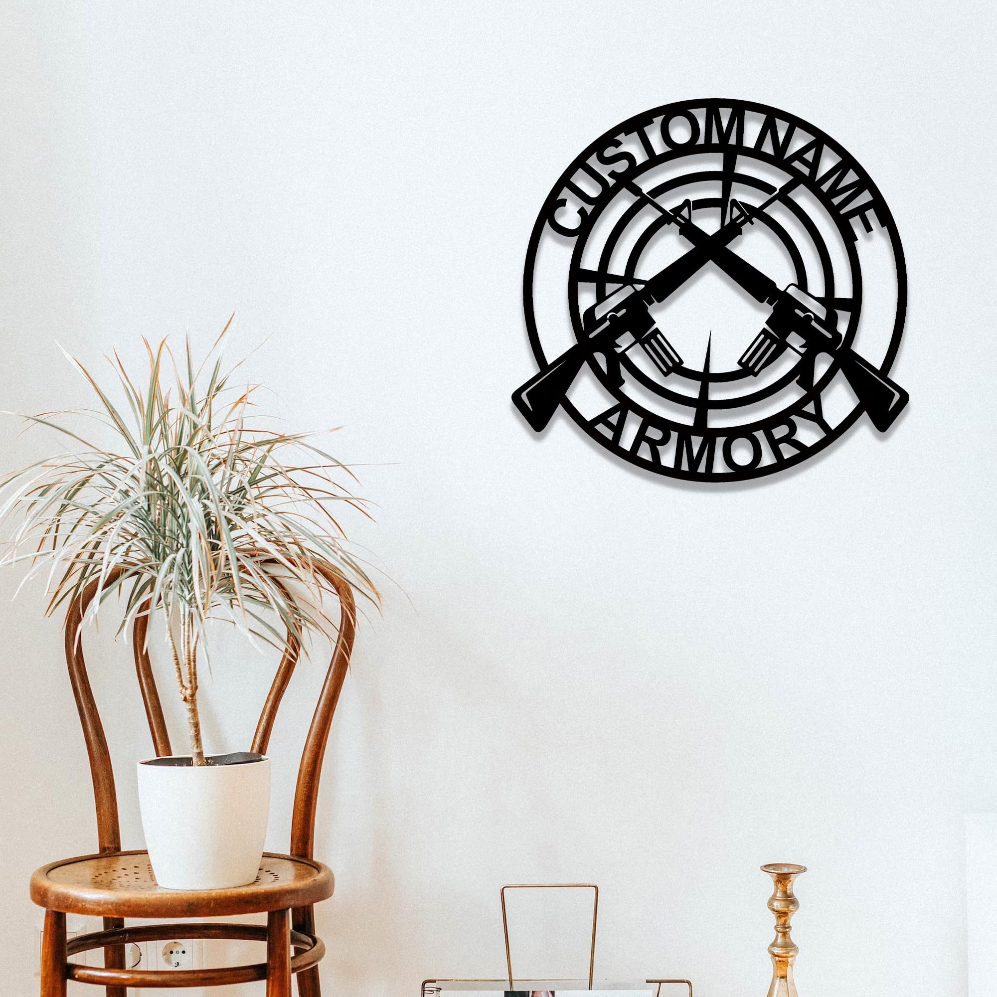 Personalized Armory Sign Custom Gun Metal Logo Wall Sign - Personalized ...