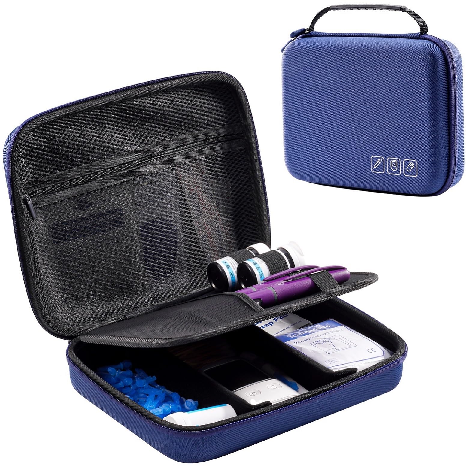 Amazon.com: ProCase Diabetic Supplies Hard Travel Case, Diabetes ...