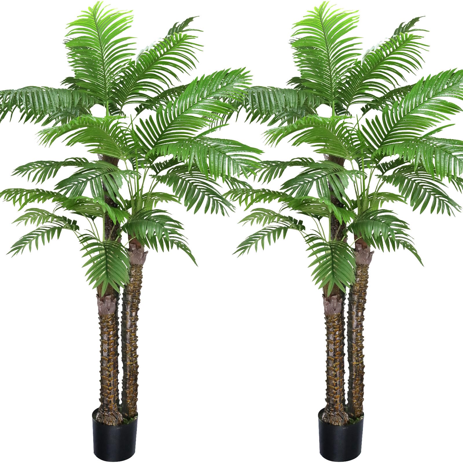 Amazon.com: 8ft Artificial Palm Tree Fake Palm Plants Outdoor Indoor in ...