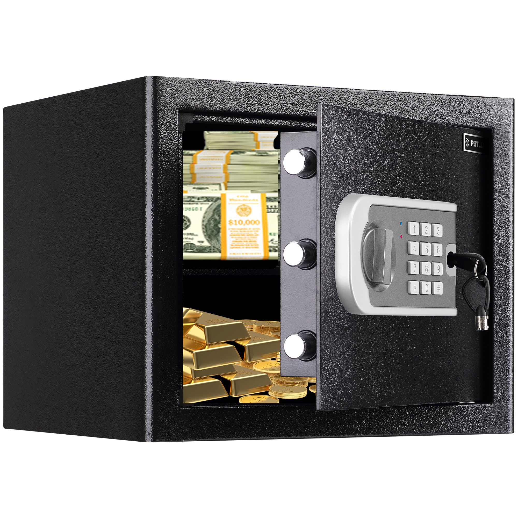 Snapklik.com : RETLLAS Home Safe Fireproof Waterproof,Fireproof Safe