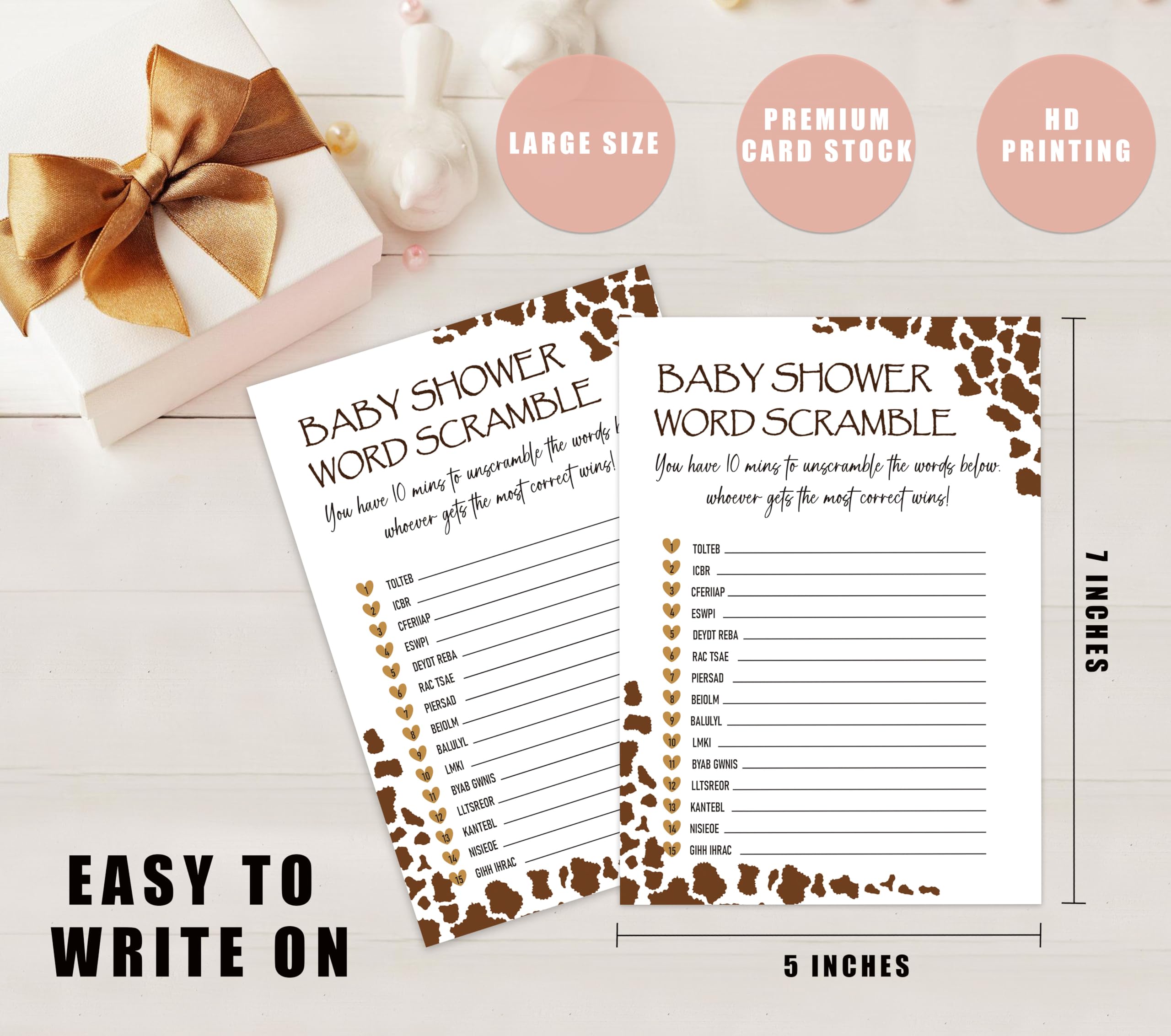 Cowboy Baby Shower Word Scramble Baby Shower Game Printables