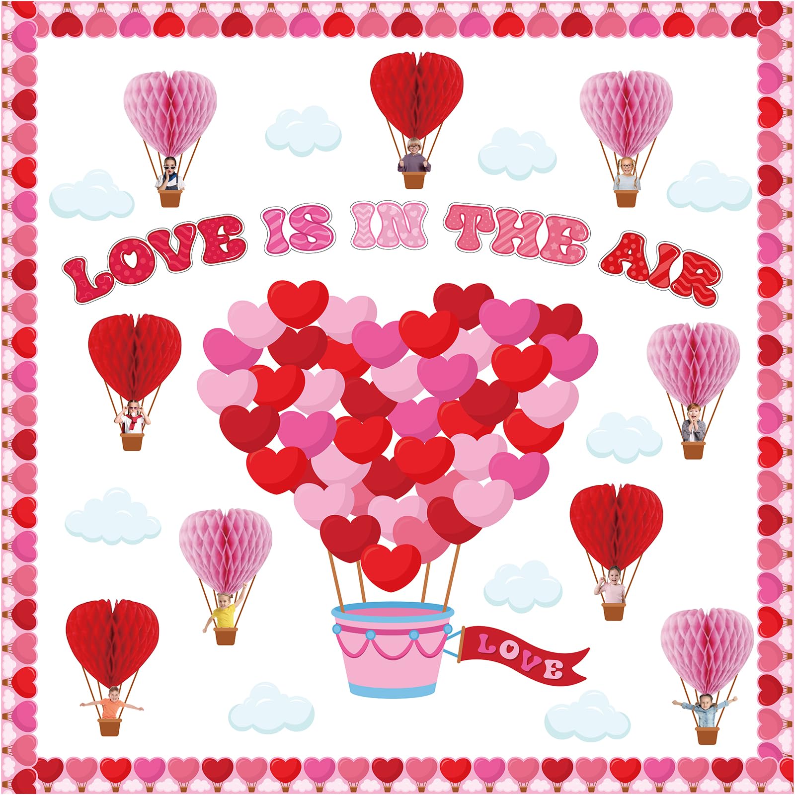 Amazon.com: 112Pcs Valentine's Day Classroom Bulletin Board Decorations ...