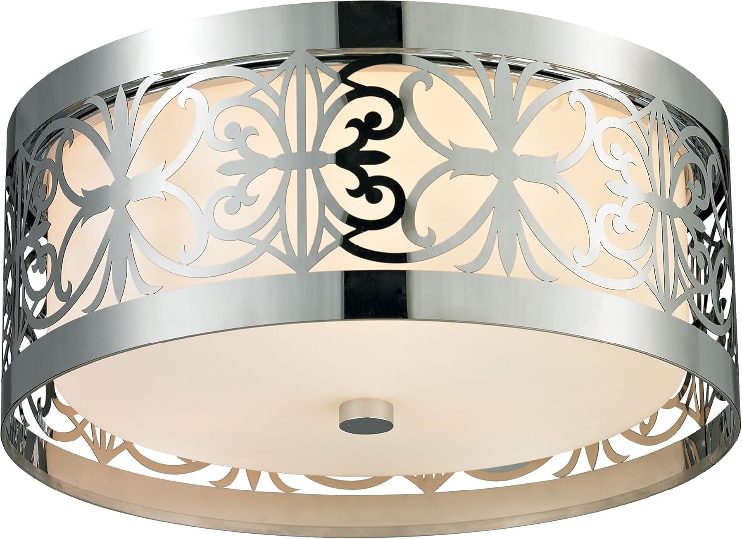 Elk Lighting 11429/3 Willow Bend Flush Mount Ceiling Light In Polished ...