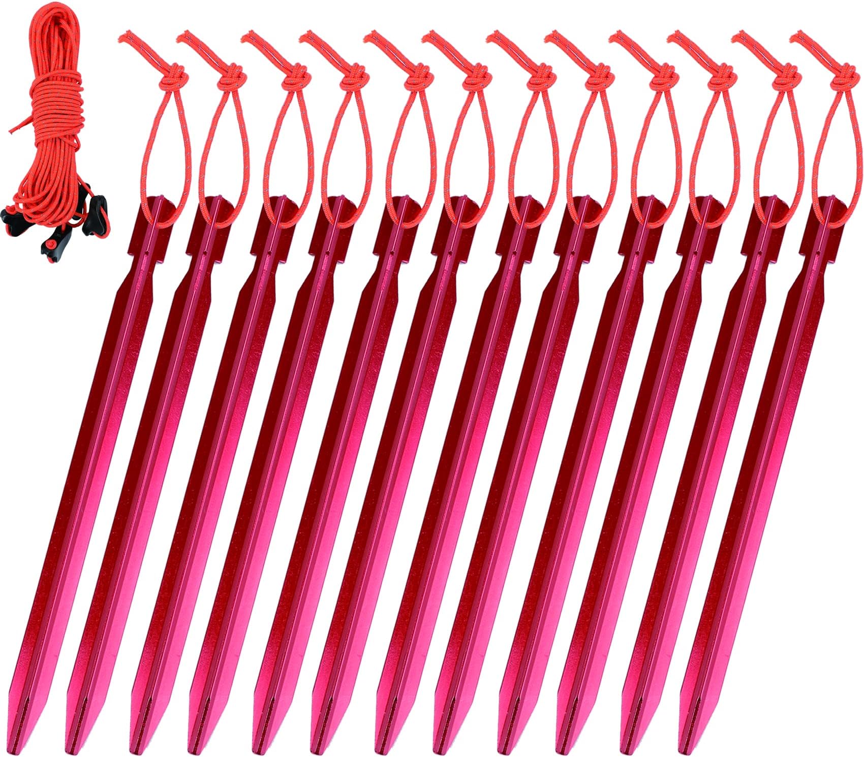 Amazon.com : ASR Outdoor 9 Inch Aircraft Grade Aluminum Camping Stakes ...