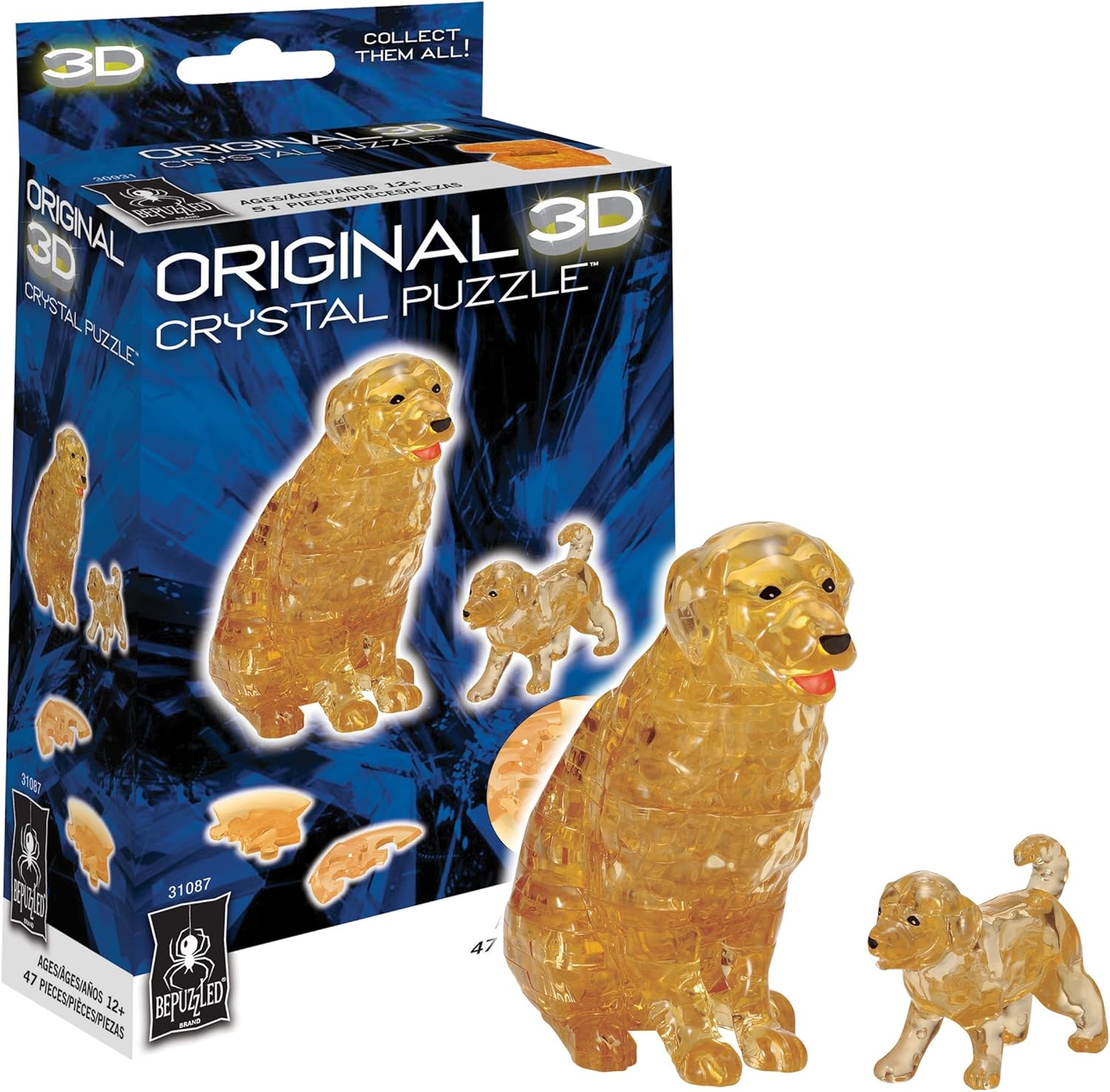 Amazon.com: BePuzzled, Dog and Puppy Original 3D Crystal Puzzle ...