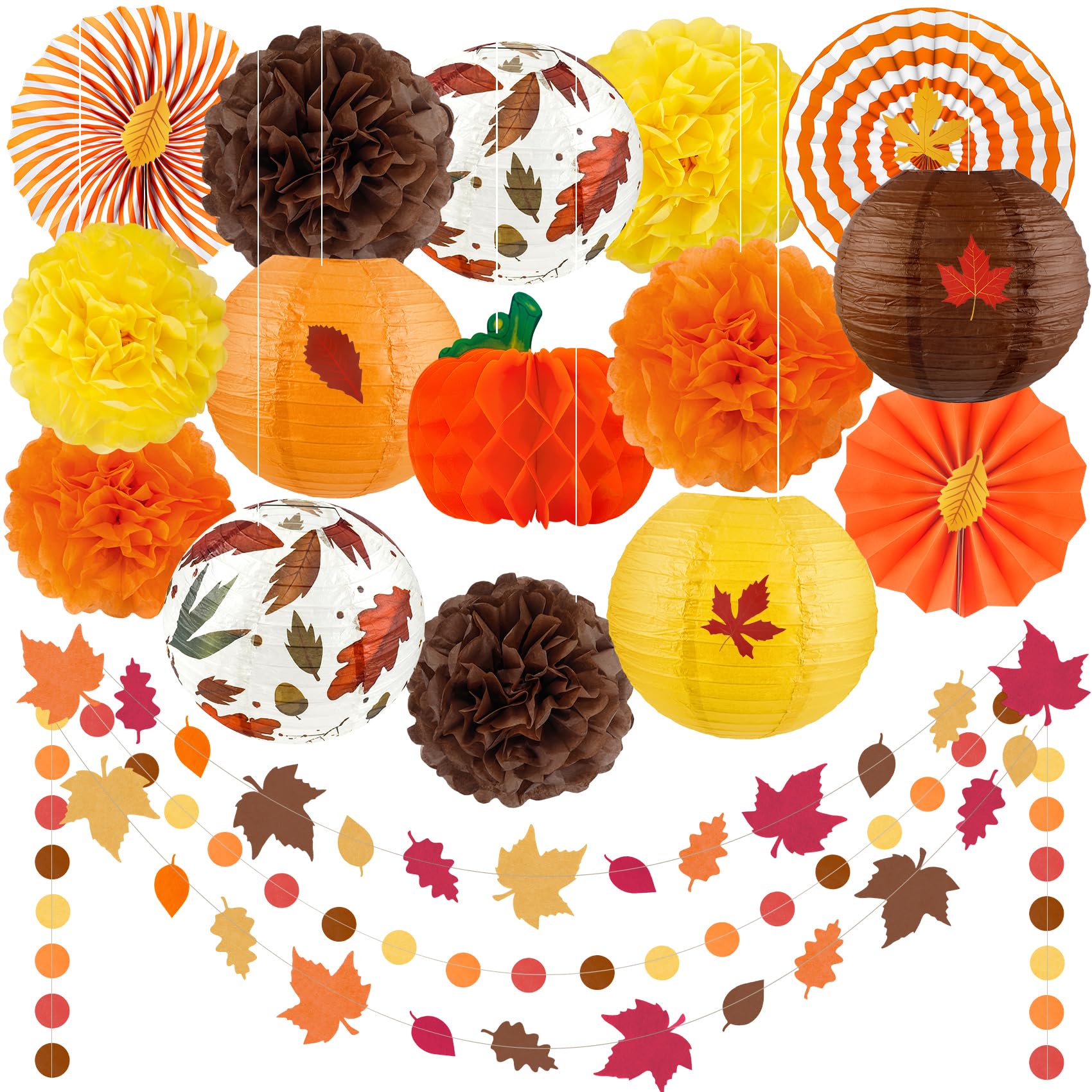 Amazon.com: Fall Thanksgiving Party Decorations Supplies, Autumn Maple ...