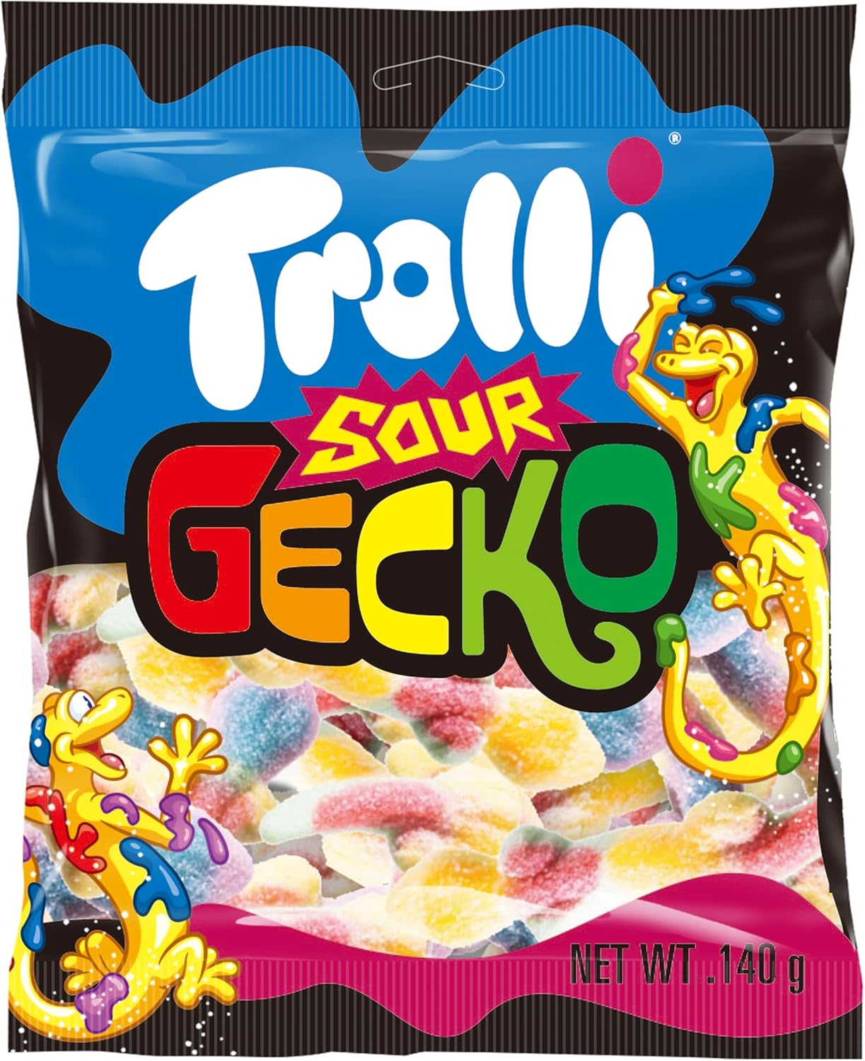 Trolli Sour Gecko 140g – Tangy and Chewy Lizard-Shaped Gummies : Amazon ...