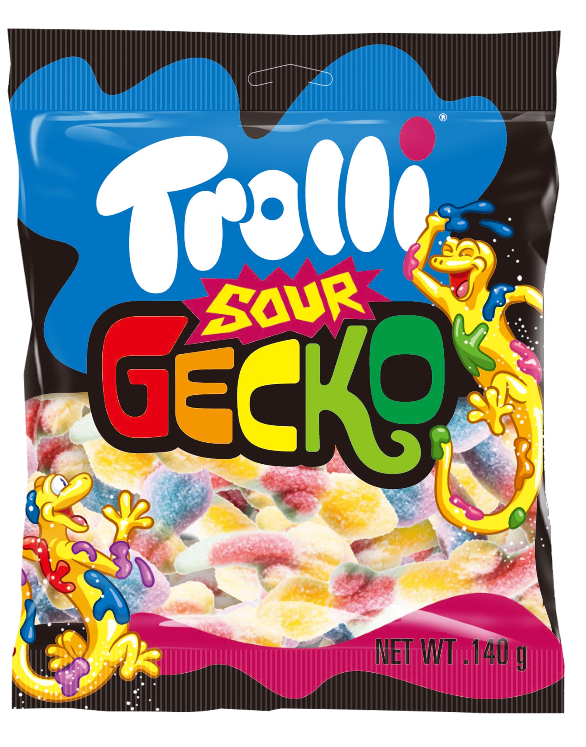 Trolli Sour Gecko 140g – Tangy and Chewy Lizard-Shaped Gummies : Amazon ...
