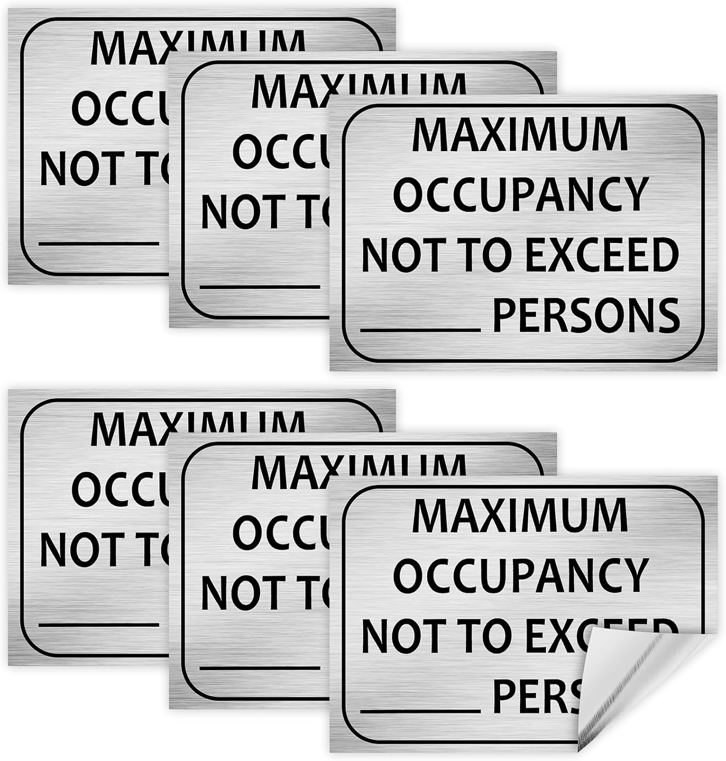 Amazon.com: Humyoun 6 Pack Maximum Occupancy Sign 7" x 10" Recycled ...