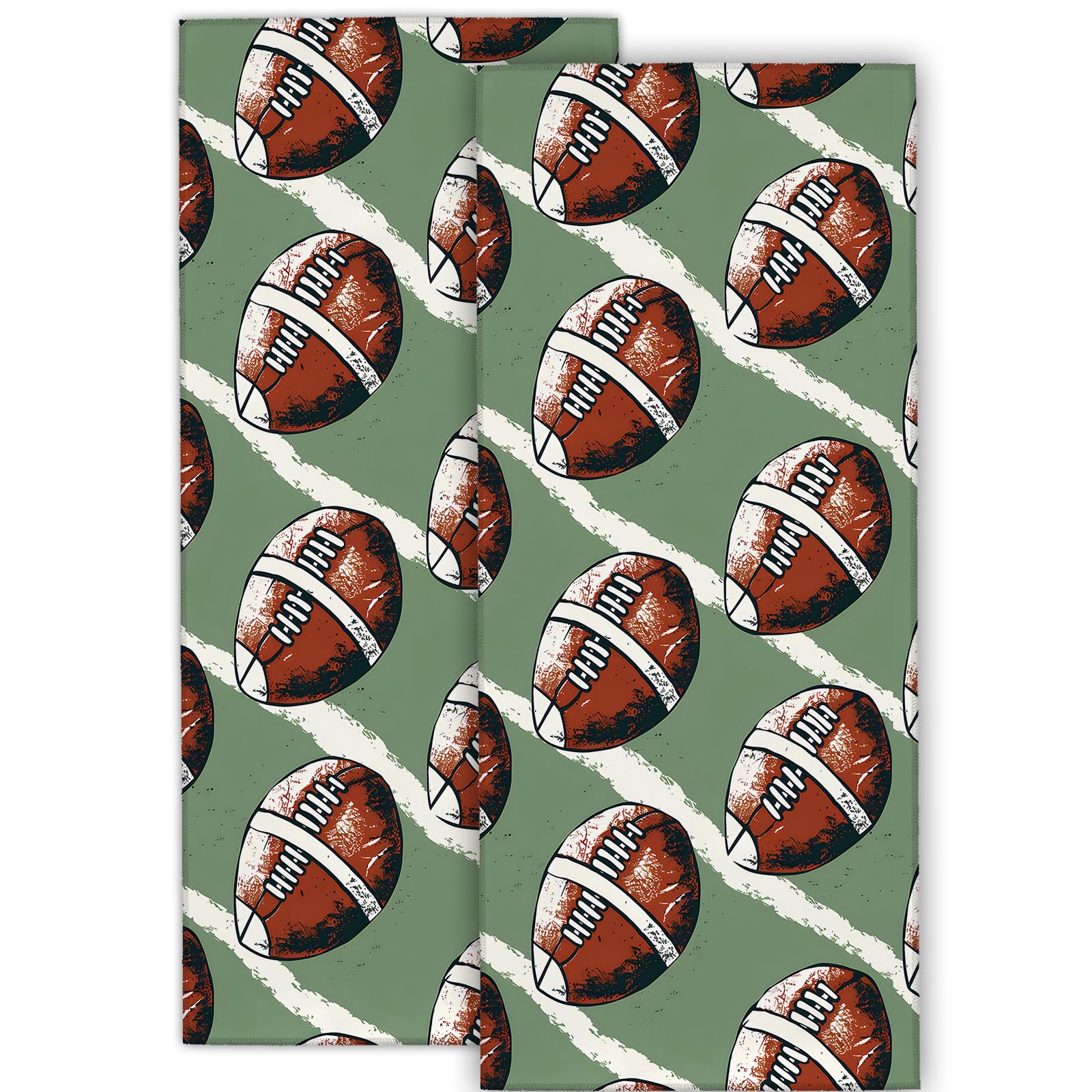 Amazon.com: cromcu Football Hand Towel for Bathroom 2 Pack, Soft ...