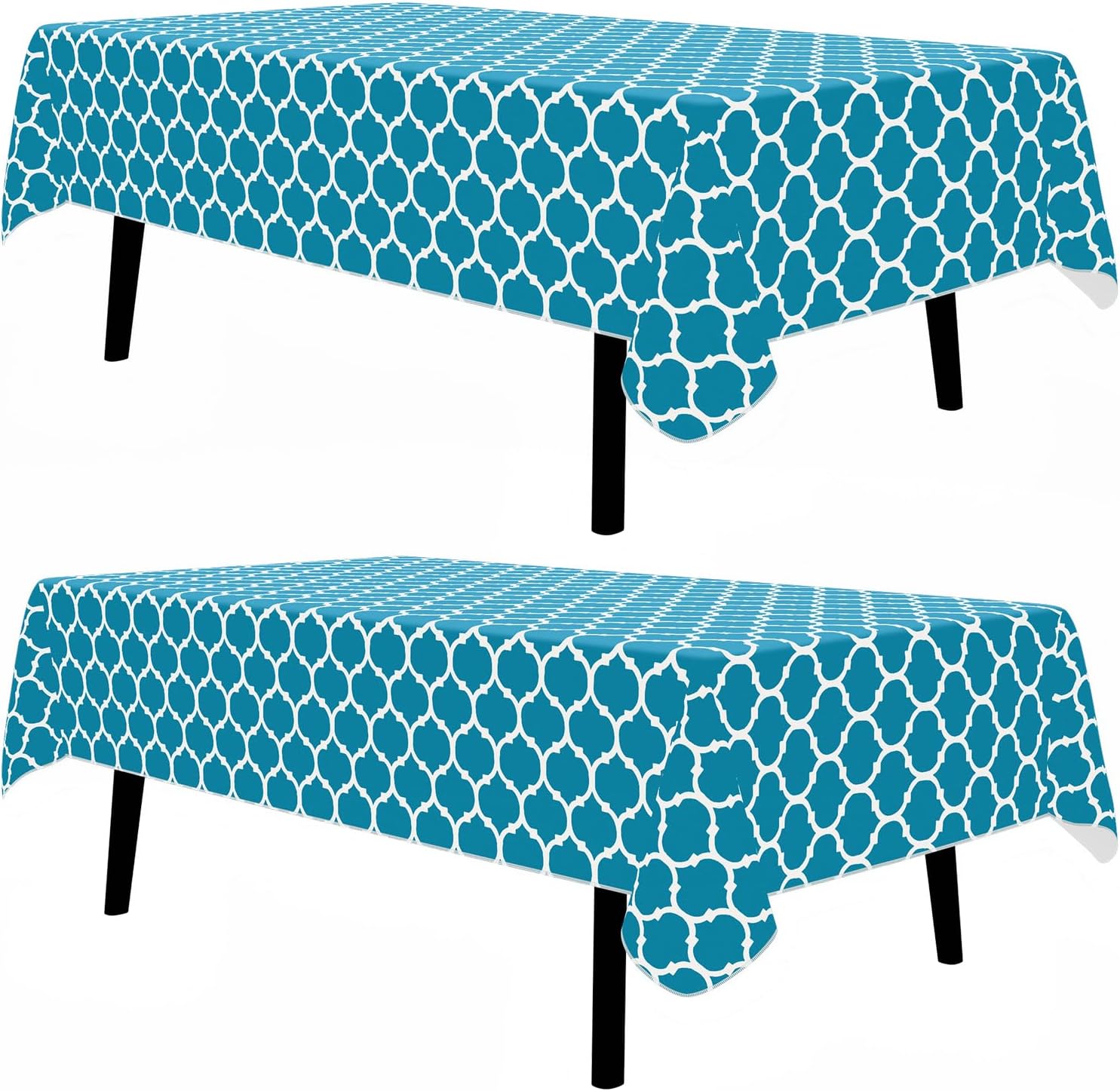 Amazon.com: Smiry 2 Pack Waterproof Vinyl Tablecloth, Non Slip Flannel ...