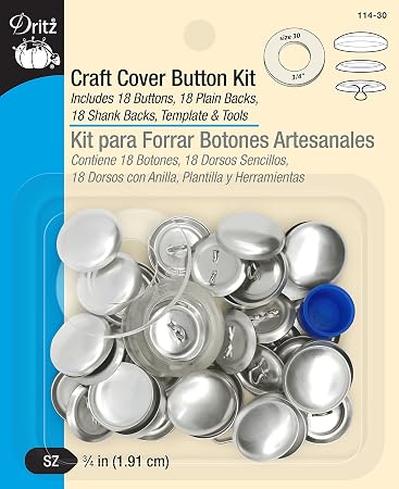 Amazon.com: Dritz 114-30 Craft Cover Button Kit with Tools, Size 30 - 3 ...