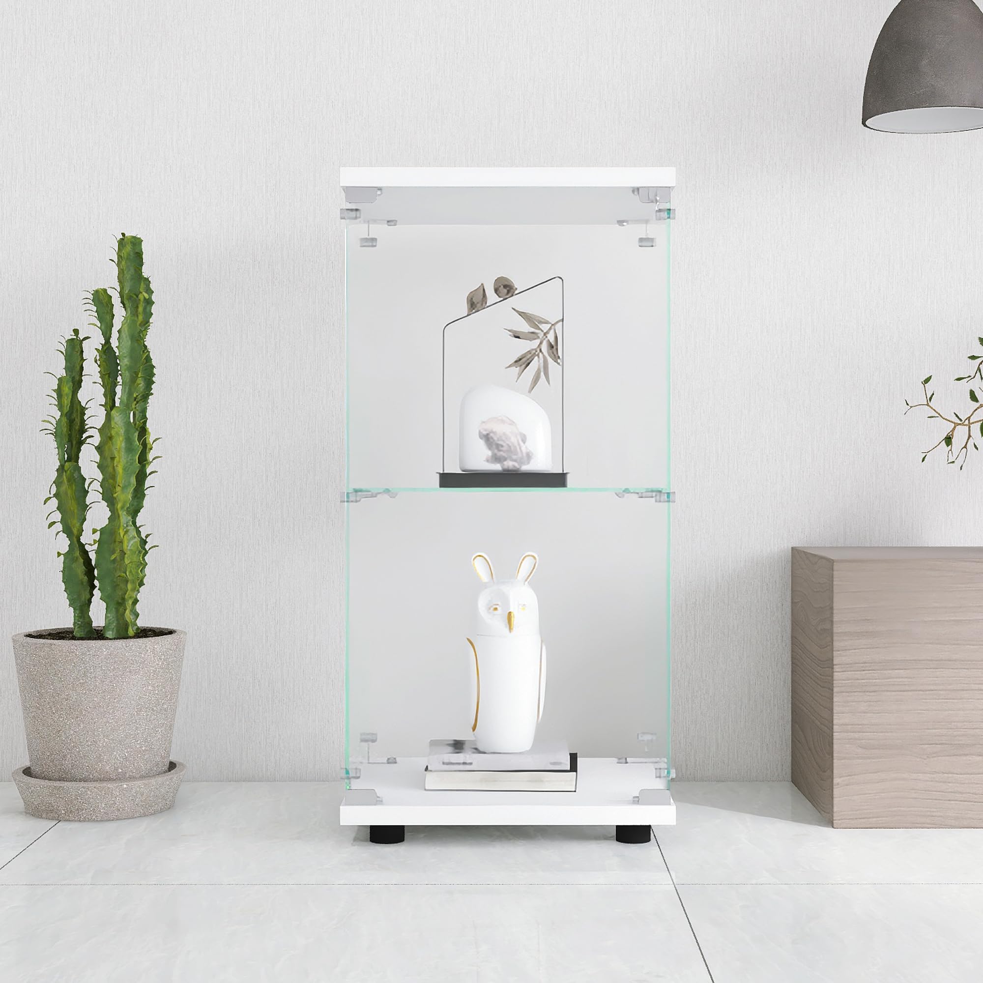Snapklik.com : LFT HUIMEI2Y Glass Display Cabinet 2-Shelf