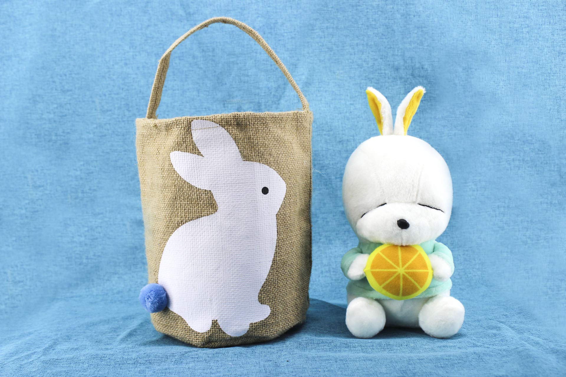 Snapklik.com : Easter Bunny Basket Egg Bags For Kids,Linen Personalized ...