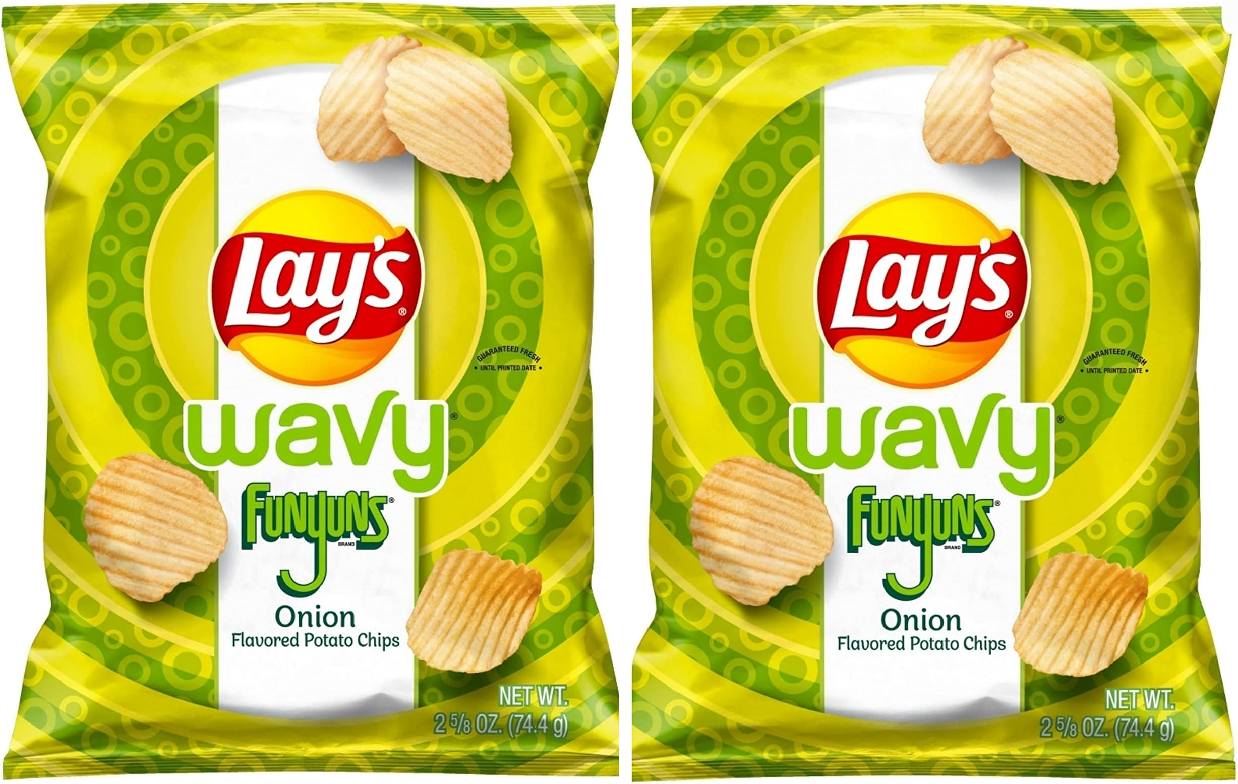 Amazon.com: Lay's Wavy Funyuns Onion Flavored Potato Chips, 2.625oz (2Pack)