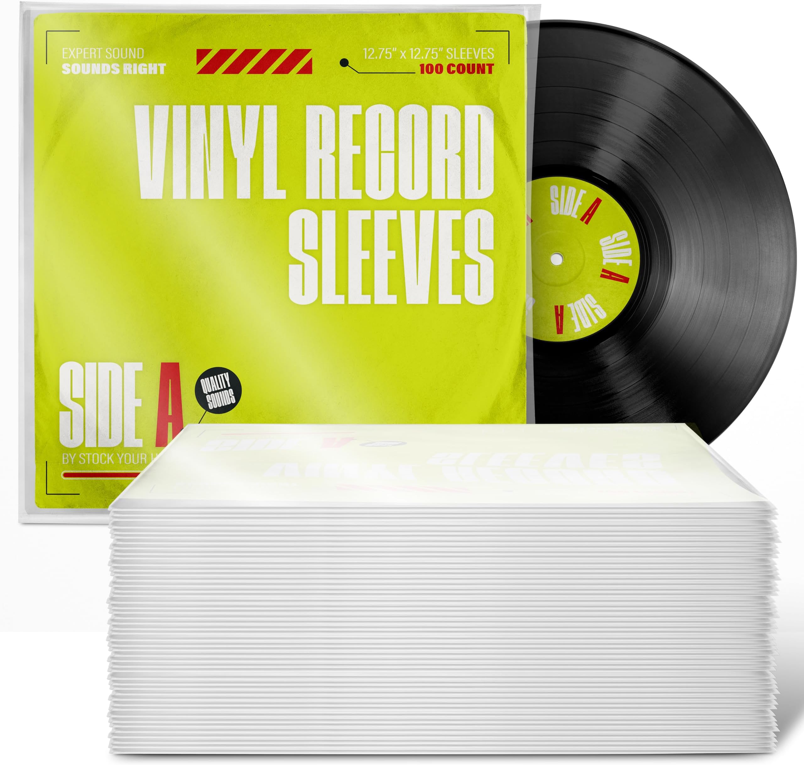 Amazon.com: WYKOO 50 Pack Clear Plastic 12" Vinyl Record Protective ...