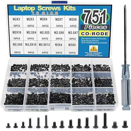Amazon.com: 751PCS Laptop Notebook Computer Screws Kit Set with ...