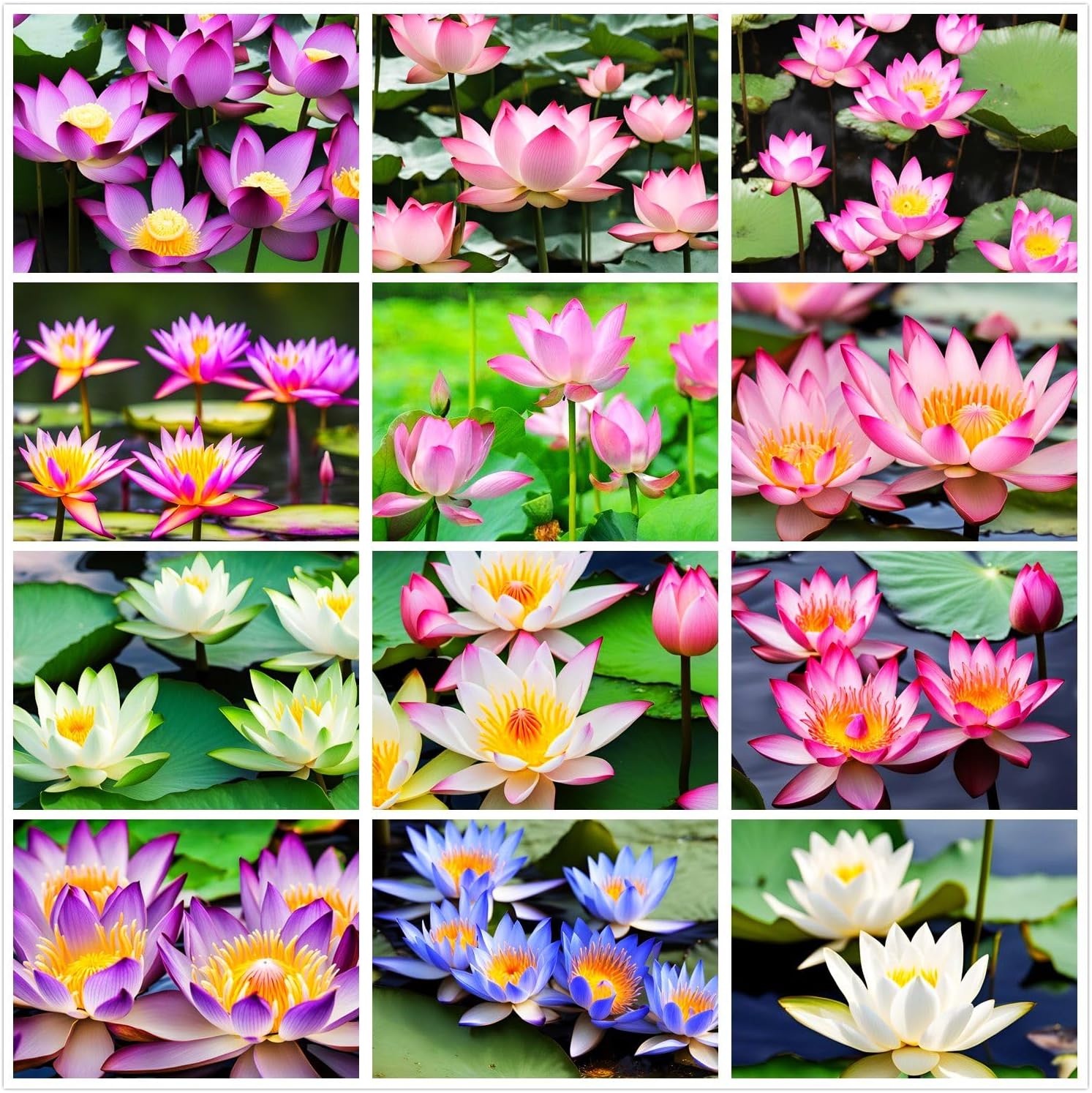 Amazon.com : 30 Mixed Miniature Water Lily & Lotus Seeds Vibrant Blooms ...