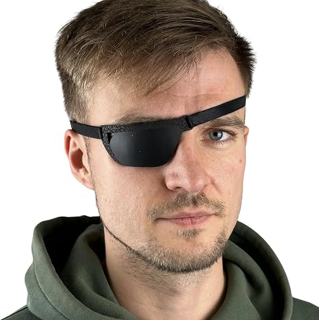 Amazon.com: Premium Handmade Black Leather Eye Patch with Soft Foam ...