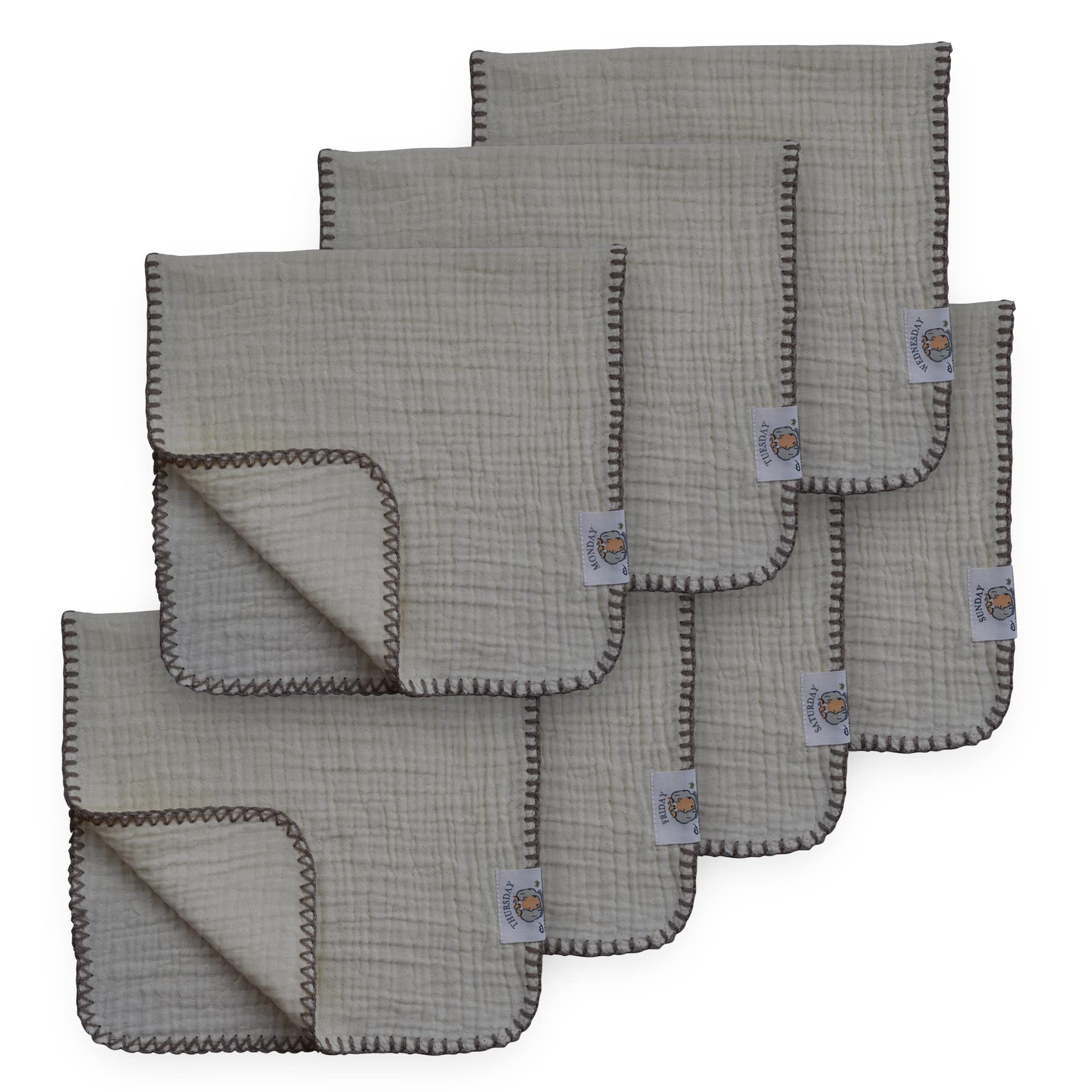 Turkish Muslin Burp Cloths%100 Cotton 7 Pack Large 4 Layers Extra ...