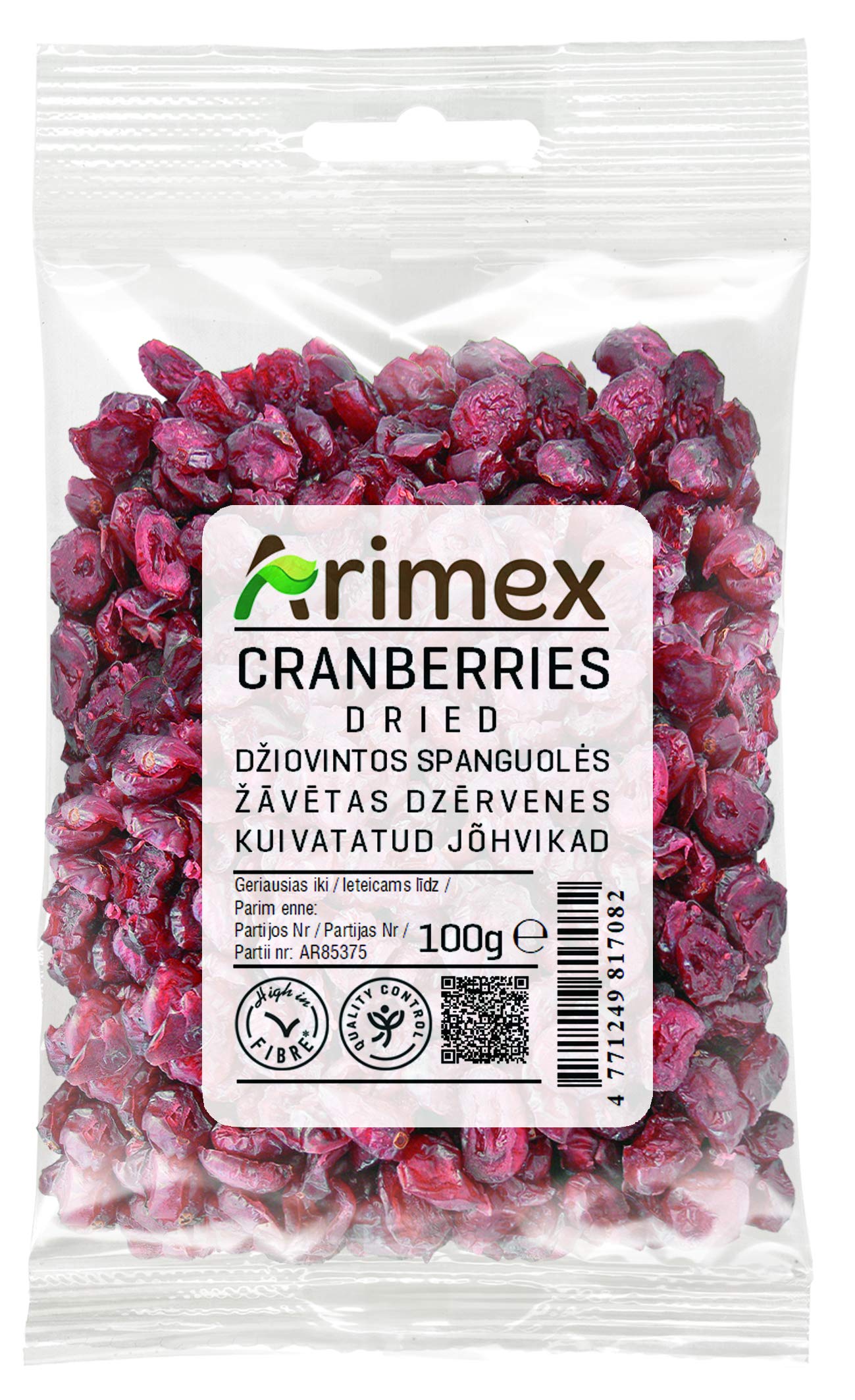 Arimex Dried Cranberries, 100 g : Amazon.co.uk: Grocery