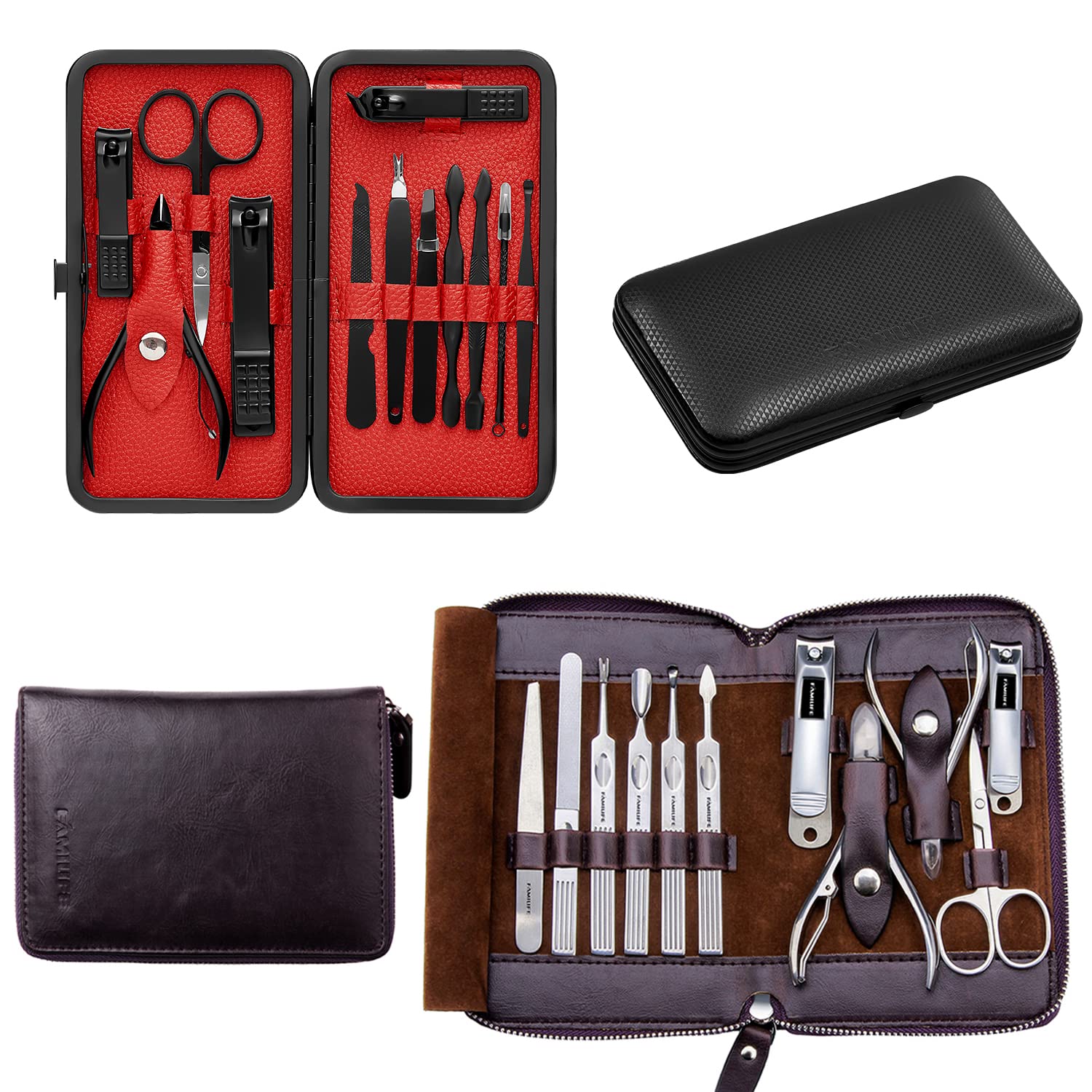 Amazon.com : Manicure Set, FAMILIFE Nail Clippers Set Professional ...