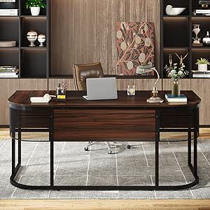 Amazon.com: Tribesigns 63-Inch Executive Desk with 4 Drawers, Large ...