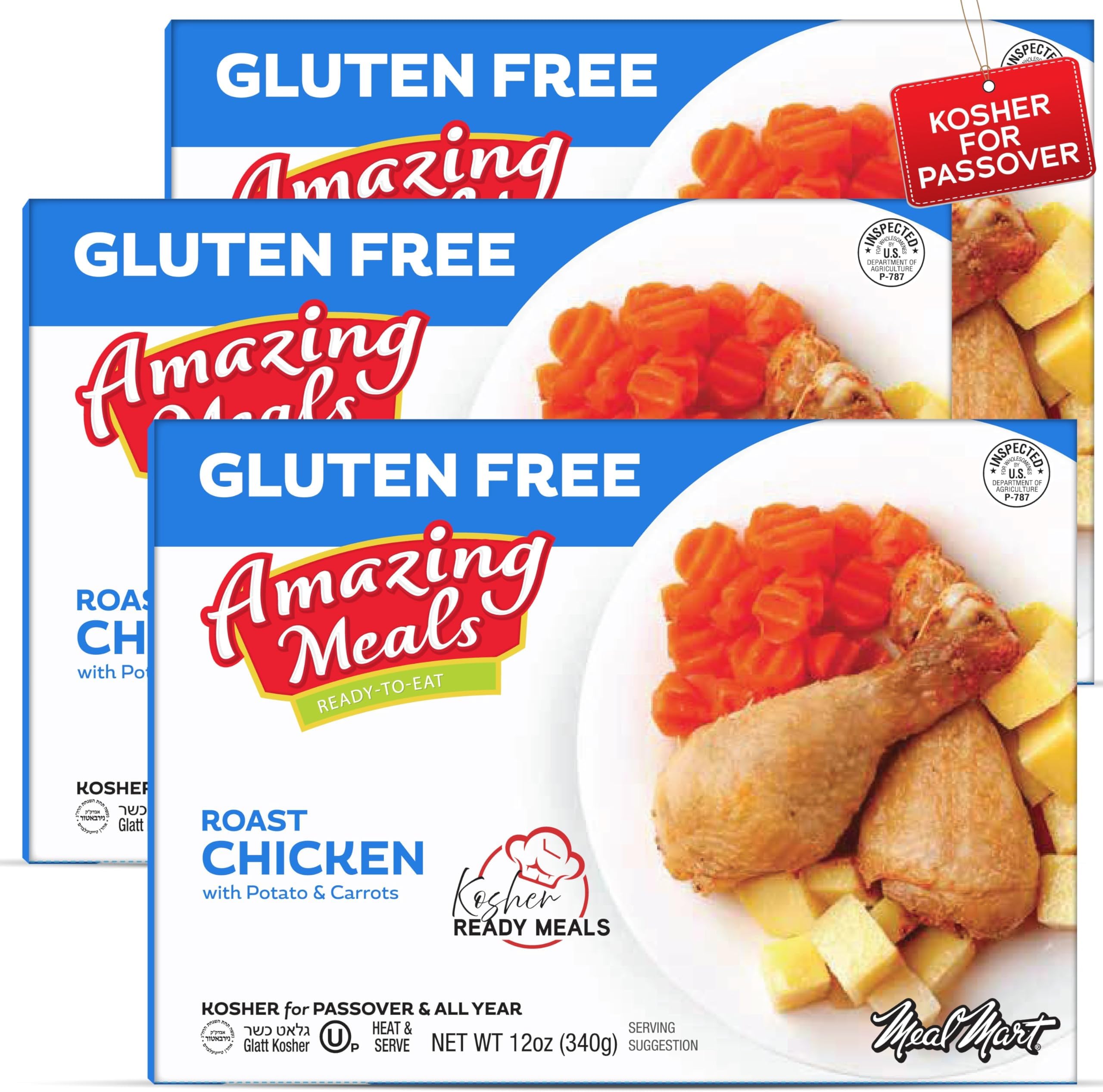 Amazon.com: KJ Meals - Kosher for Passover Roast Chicken with Potato ...