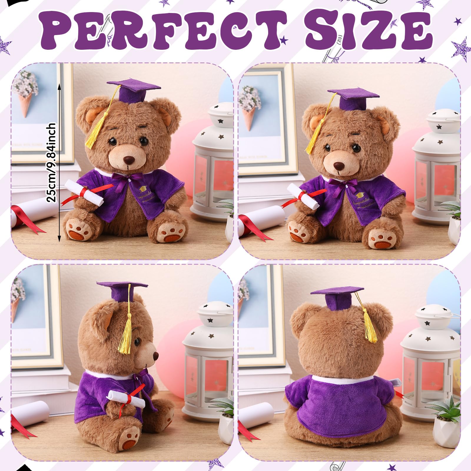 Snapklik.com : Deekin 10 Inch Graduation Bears Stuffed Animal Class Of ...
