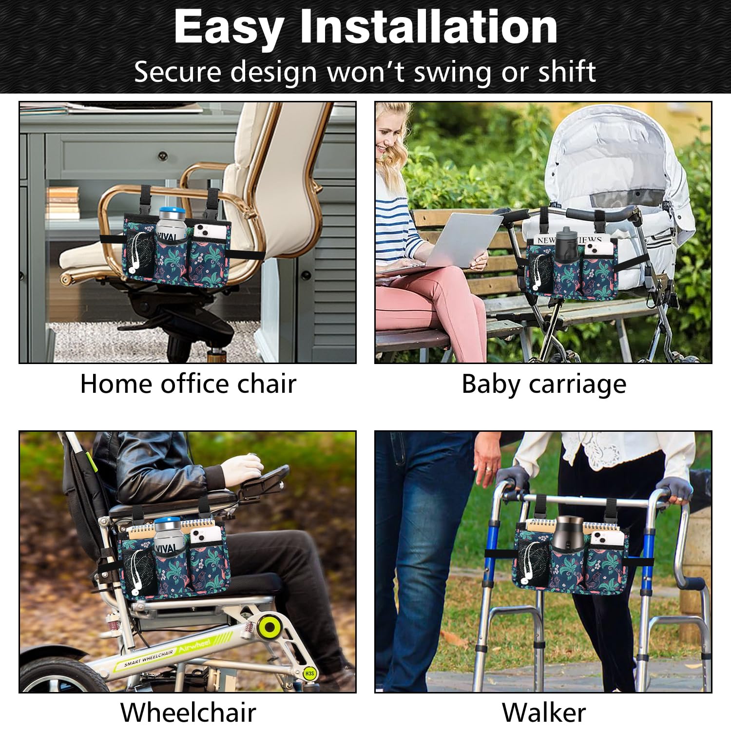 Snapklik.com : MONOJOY Wheelchair Bag Wheelchair Accessories ...