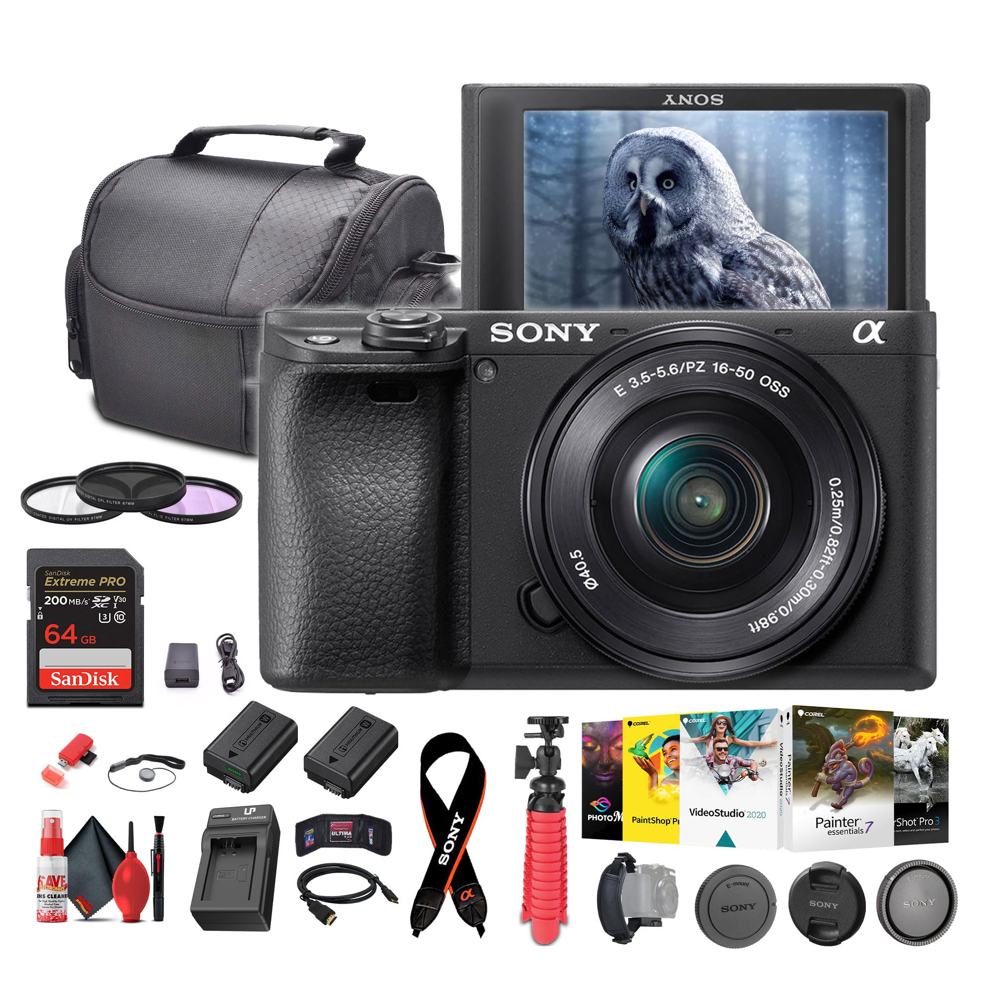 Amazon.com : Sony a6400 Mirrorless Camera with 16-50mm Lens with Real ...
