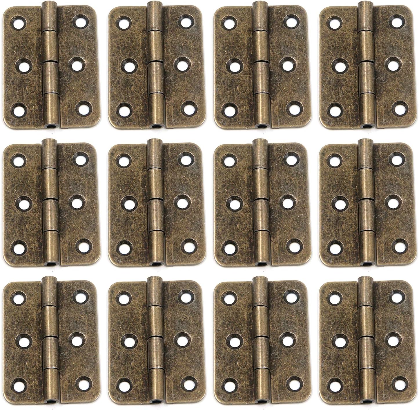 Suiwotin 8pcs 2 Inch Brass Hinges, Mini Butt Hinges Cabinet Door Hinge ...